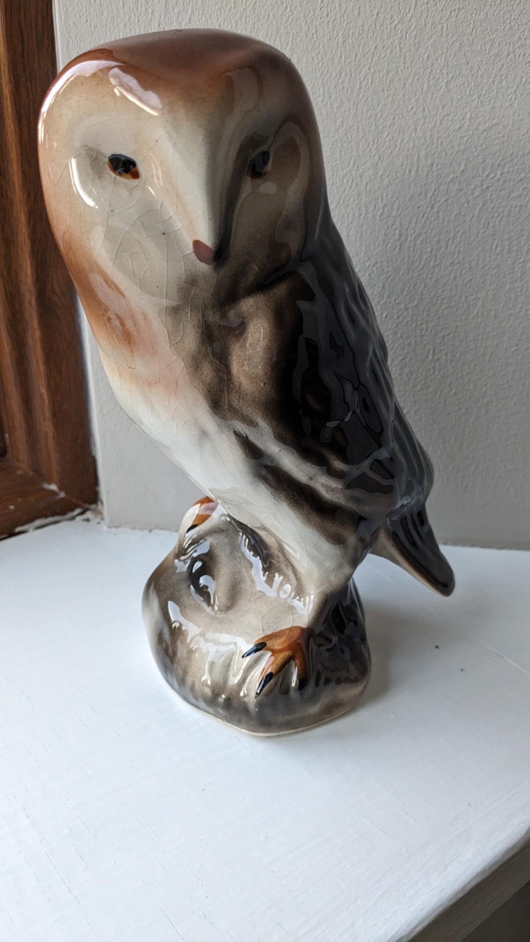 Barn Owl Ceramic Owl Figurine - Etsy