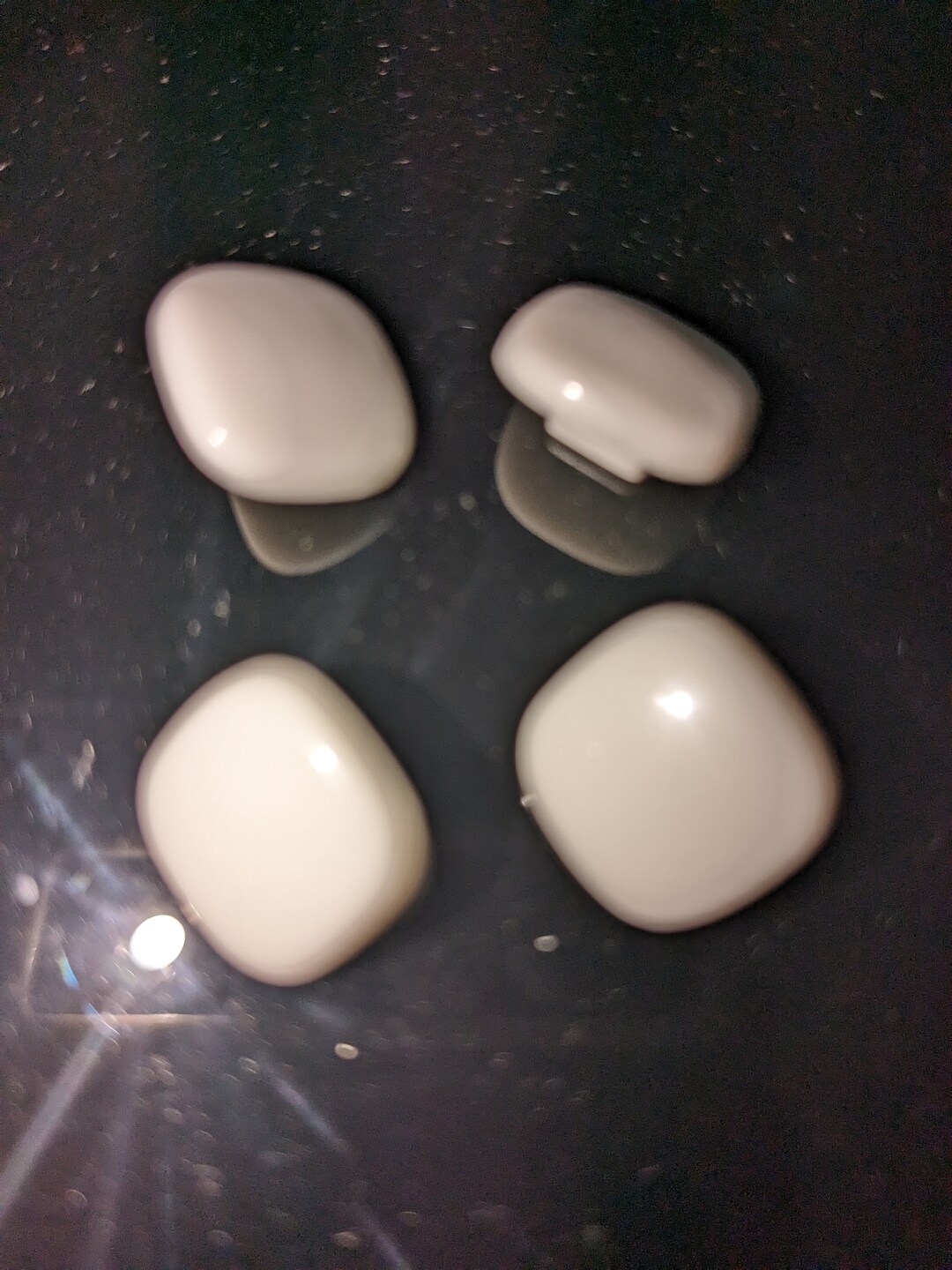 Vintage Small Set of 4 Square Buttons White - Etsy