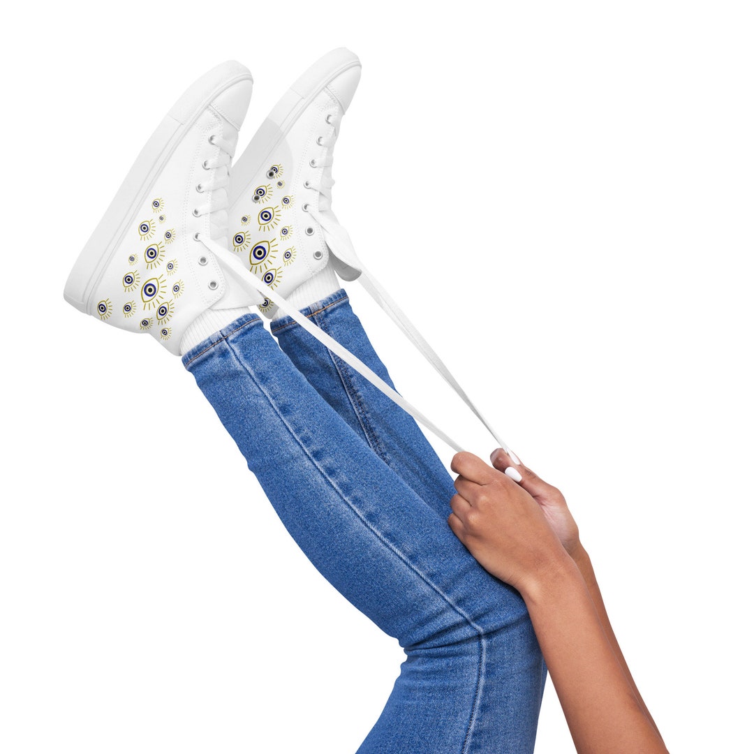 Evil Eye Women’s High Top Canvas Shoes - Etsy