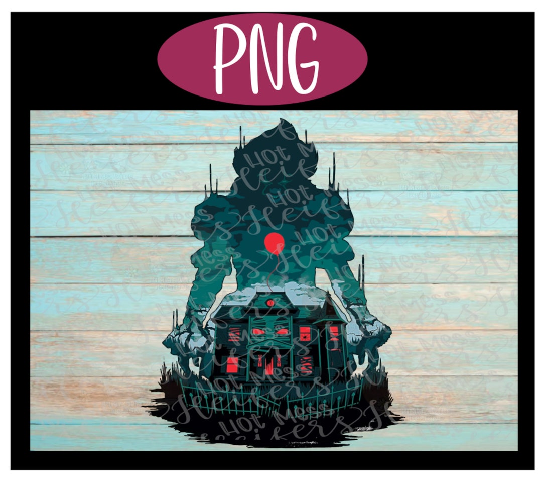 Pennywise Inspired PNG Sublimation, Waterslide, Decal, Transfer, Image ...