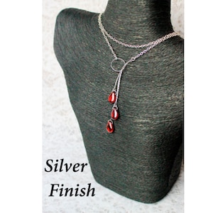 Ruby Necklace Backdrop Red Gold Jewelry for Girlfriend Birthday Gifts ...