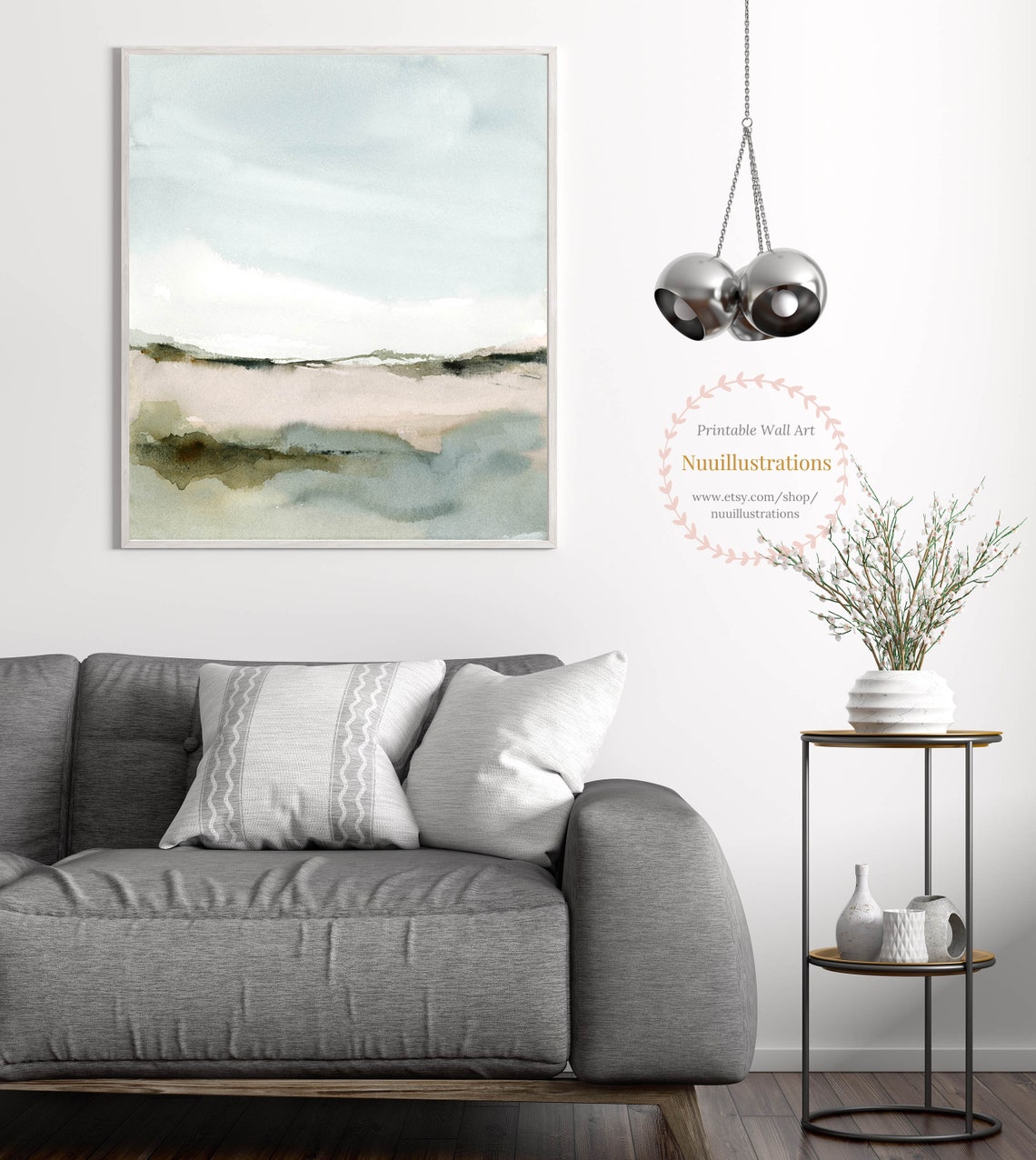 Large Printable Neutral Landscape Peaceful Serene Calm | Etsy