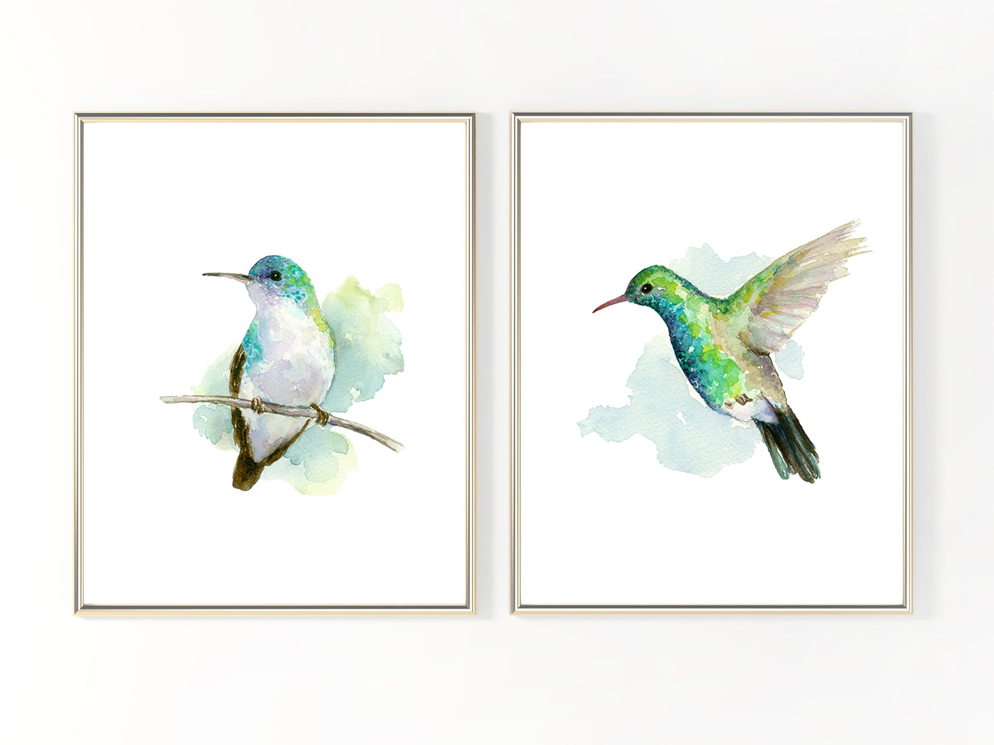 Hummingbird Bird Art Printable Wall Art Set Instant Download Small Bird ...