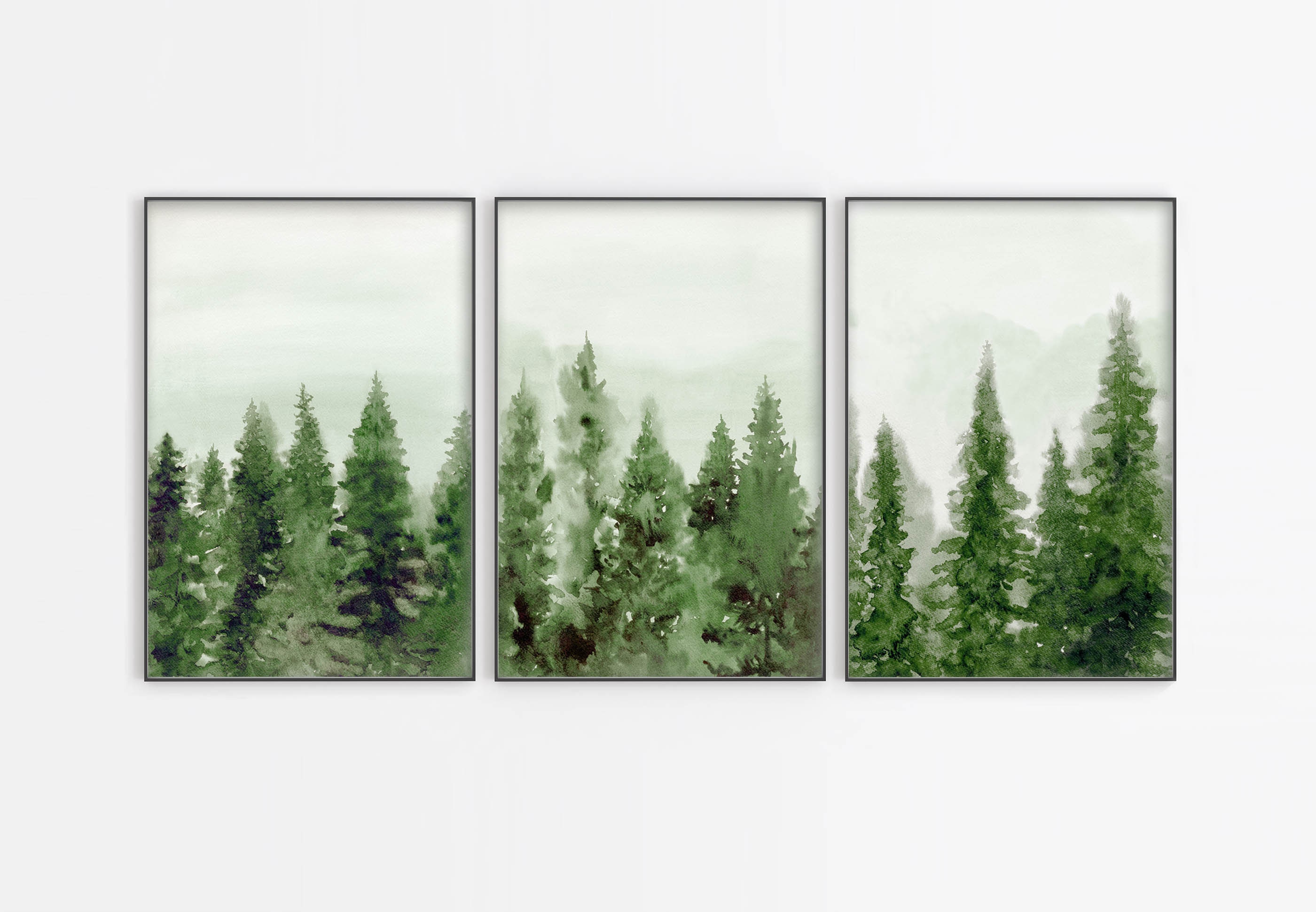 Pine Tree Printable Wall Art Instant Download Green Tree Print | Etsy