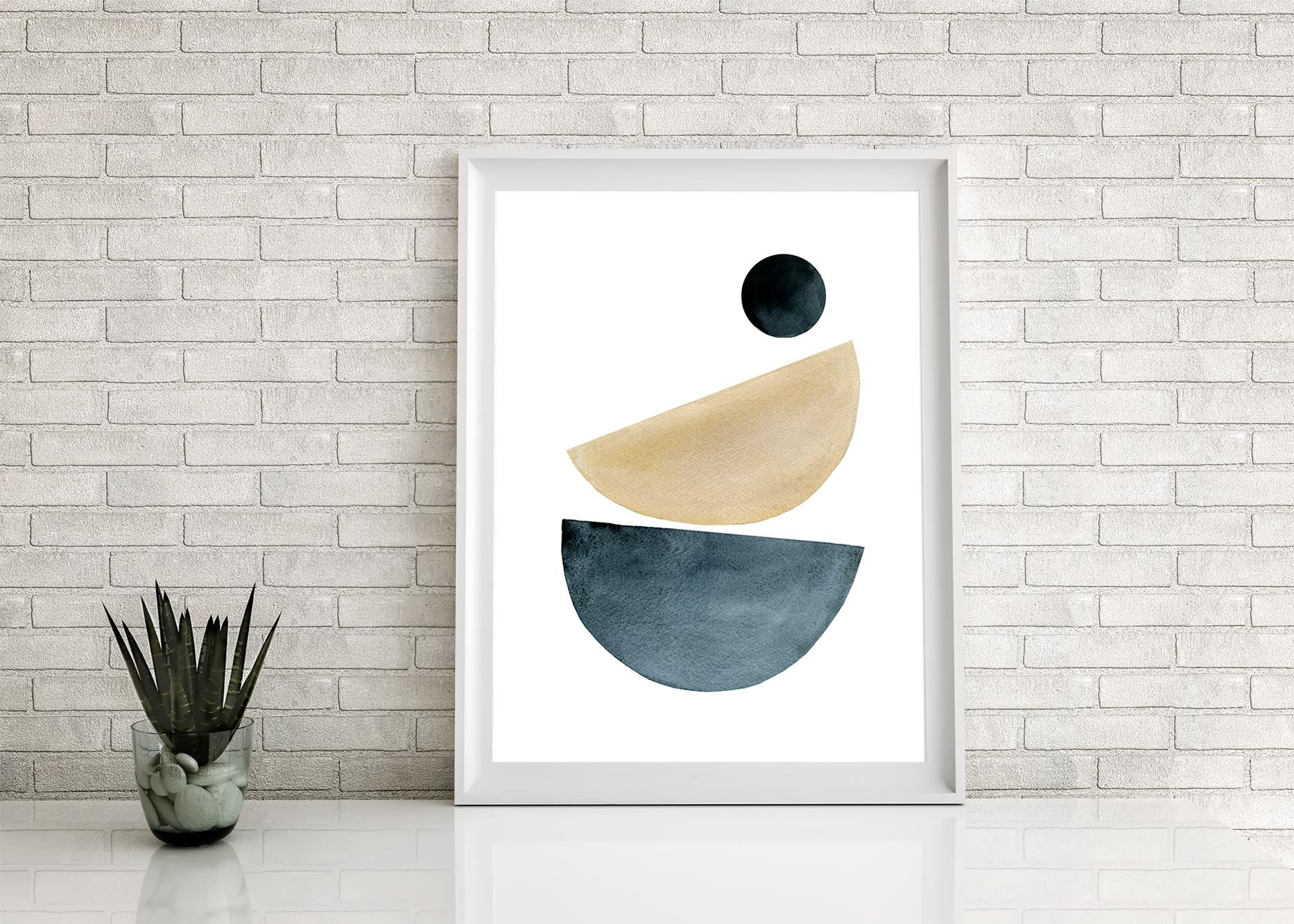 Neutral Geometric Abstract Wall Art Print instant Download DIY | Etsy