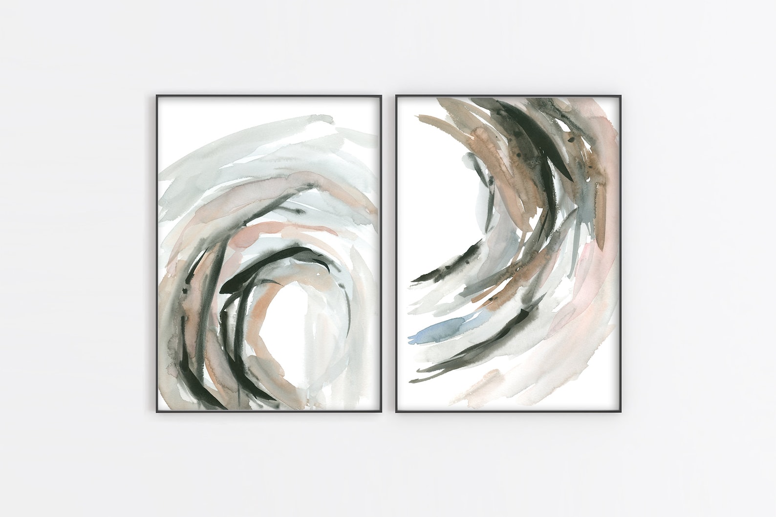 Neutral Circle Abstract Wall Art Print Printable Instant - Etsy