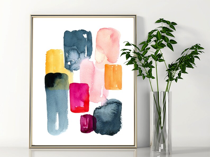 Colorful Geometric Print Abstract Instant Download DIY - Etsy