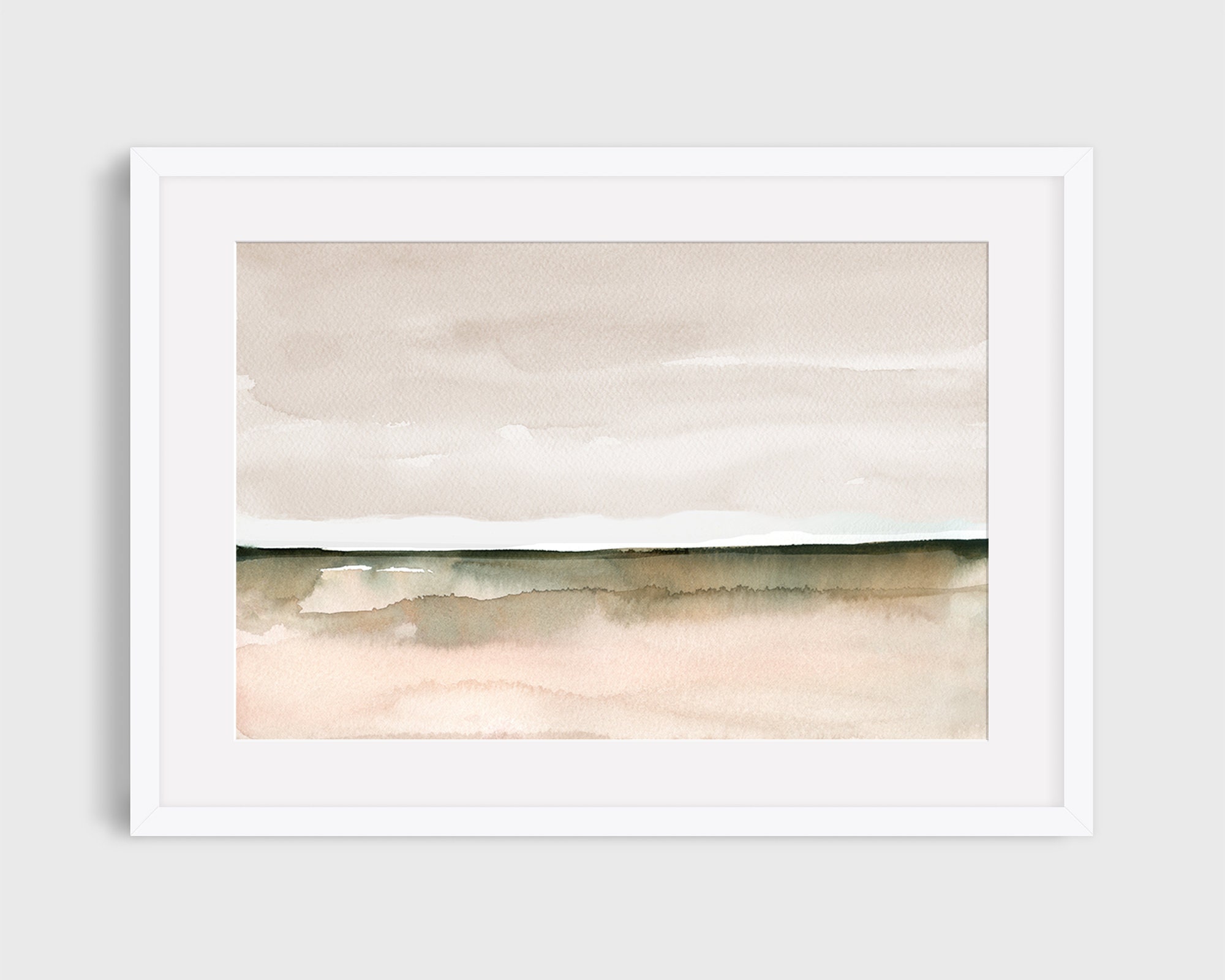 Neutral Landscape Print Printable Wall Art Minimal Abstract - Etsy
