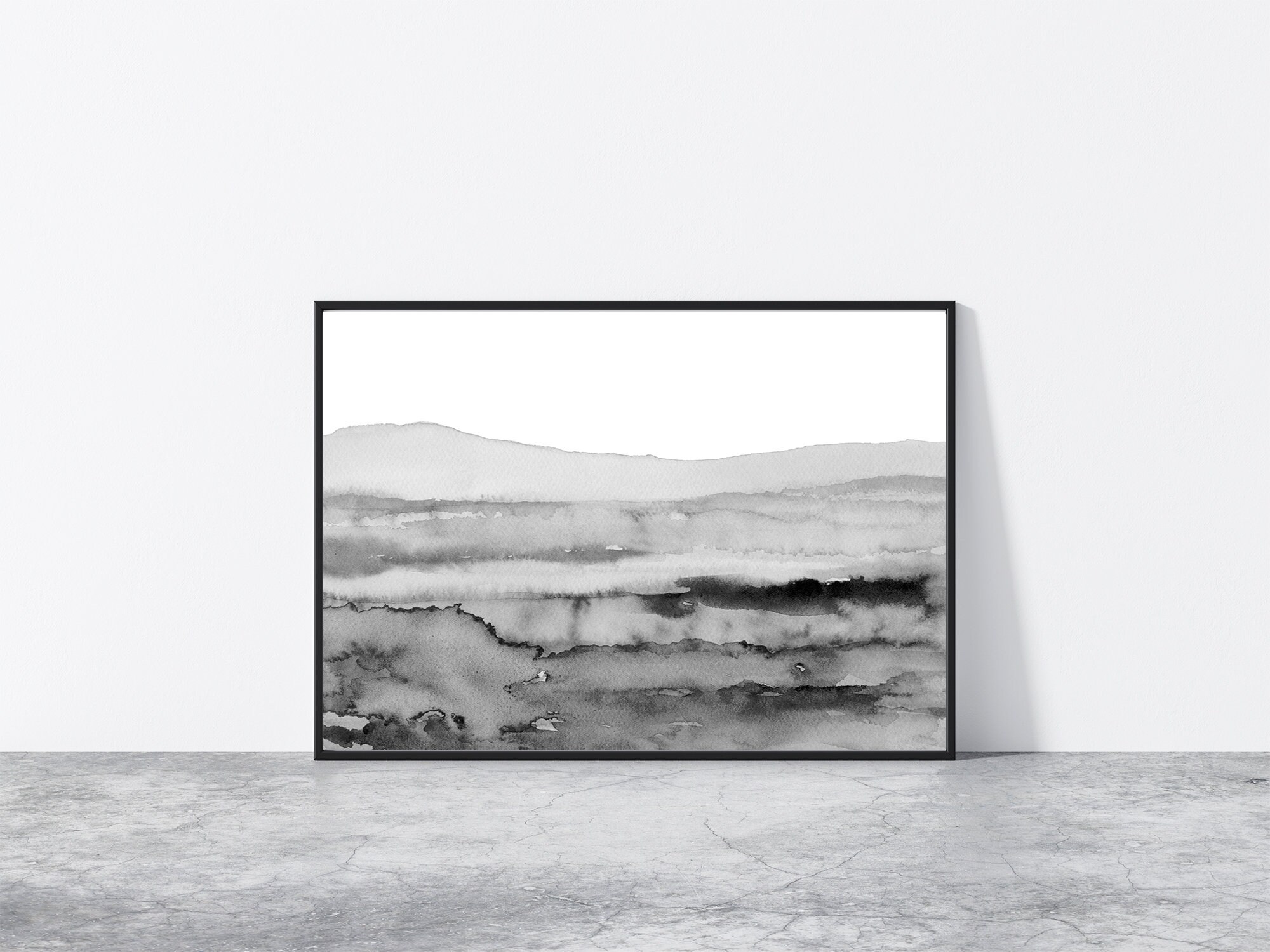 Black and White Landscape Print Instant Download DIY Printable - Etsy