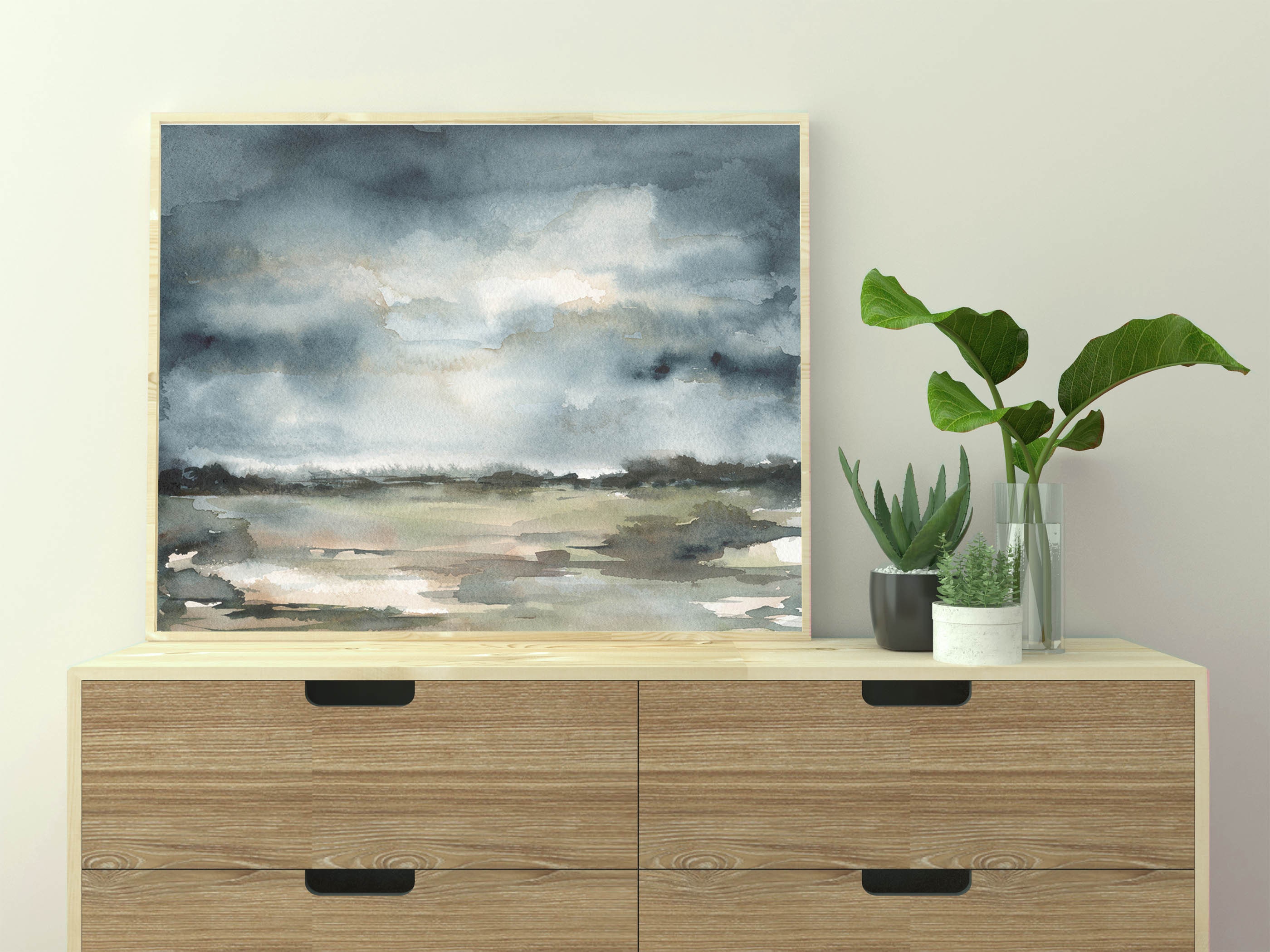 Neutral Landscape Print Minimal Abstract Landscape instant | Etsy