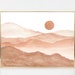 Boho Mountain Sun Landscape Print Digital Download DIY Poster - Etsy