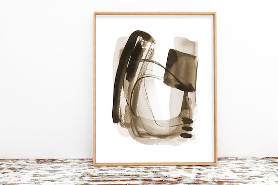 Sepia Geometric Print Abstract Instant Download DIY Printable - Etsy