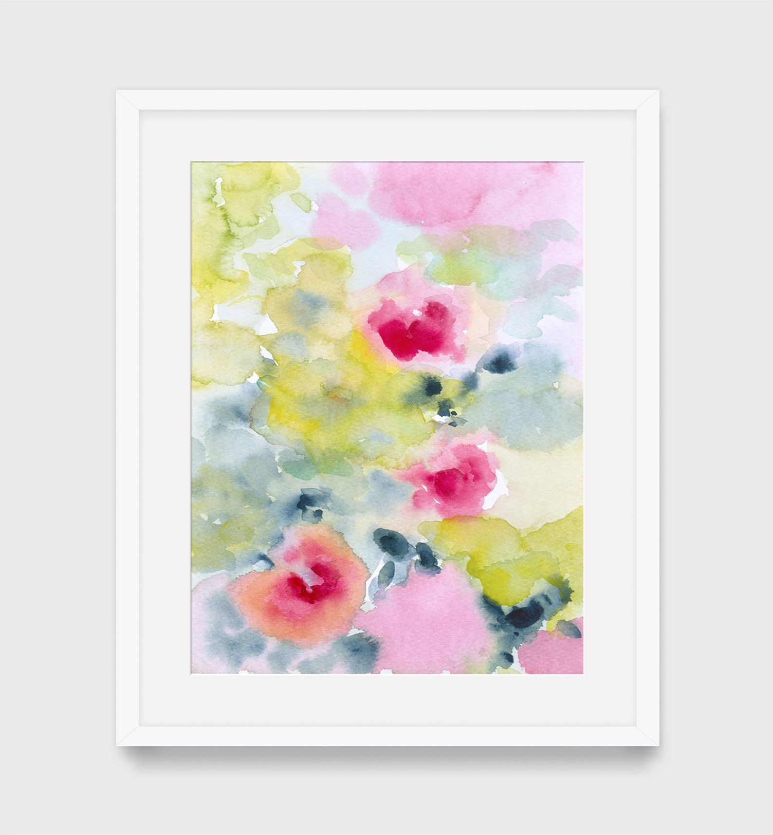 Flower Wall Art Printable Instant Download DIY Print Abstract Floral ...