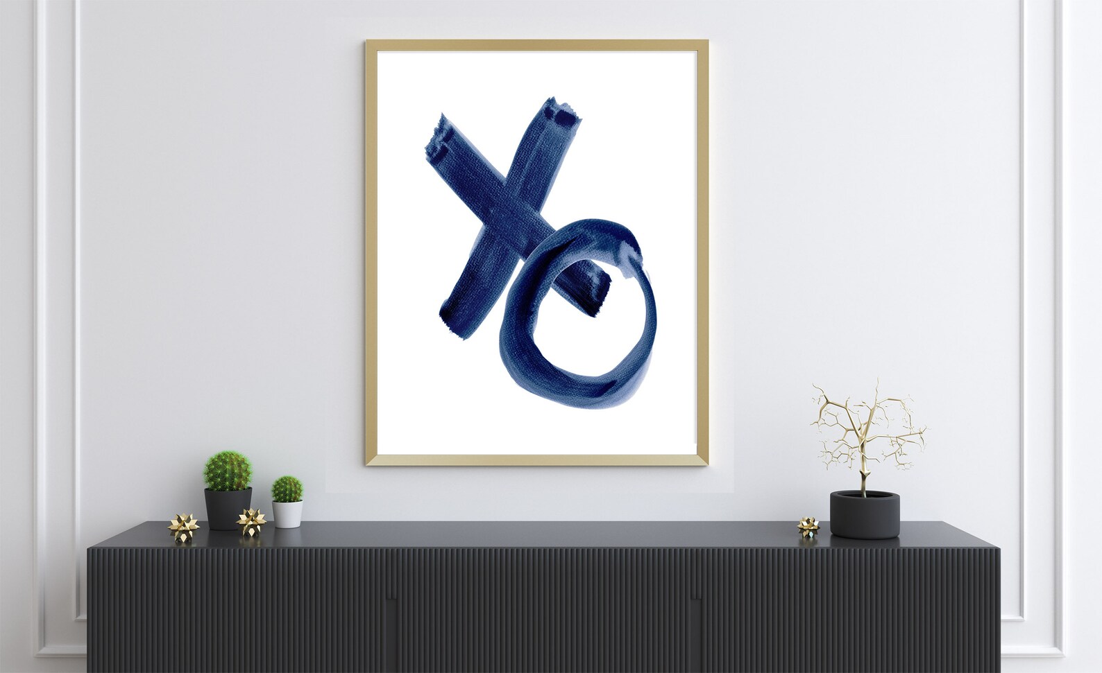 XO Print Watercolor Brush Strokes Blue Printable Wall Art - Etsy