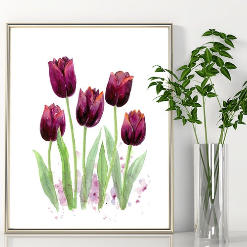 Purple Flower Art Print Hyacinth Instant Download DIY - Etsy