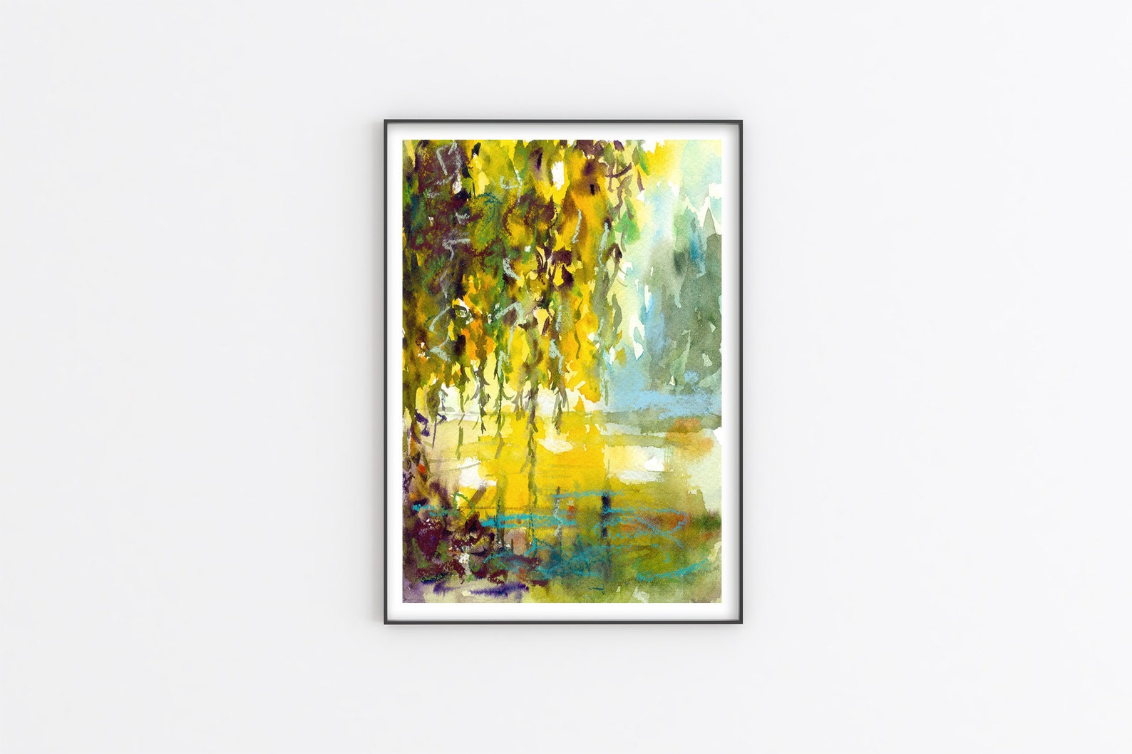Green Abstract Landscape Print Instant Download DIY Printable - Etsy