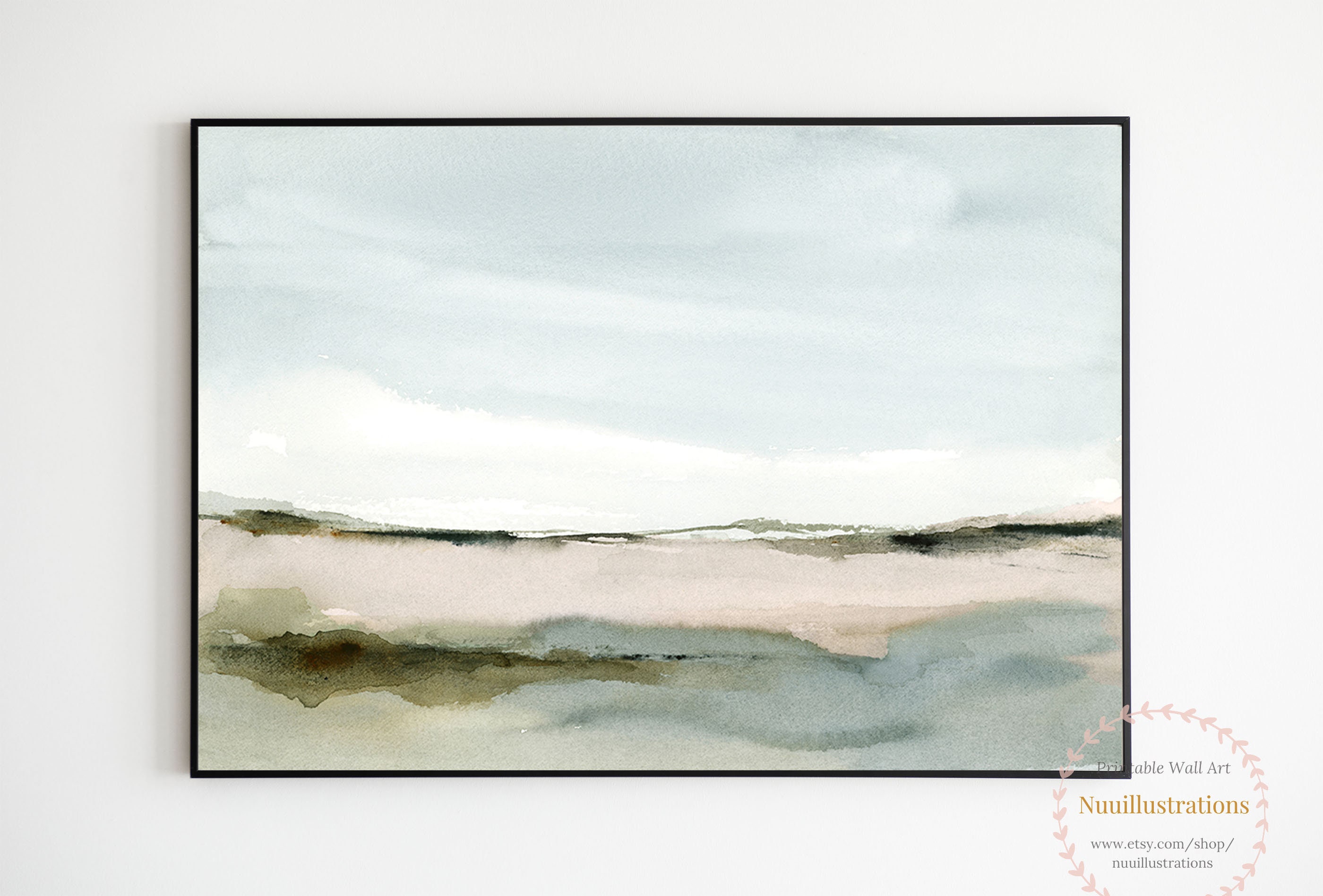 Large Printable Neutral Landscape Peaceful Serene Calm - Etsy