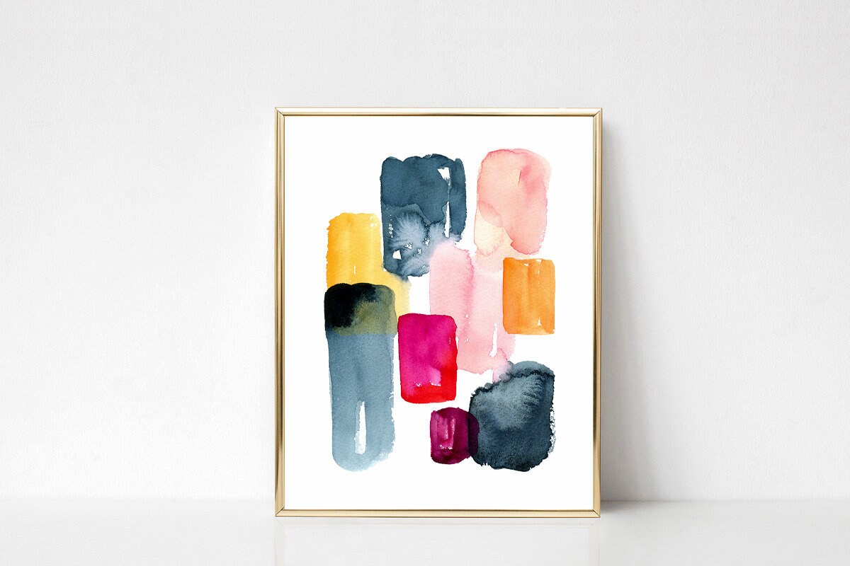 Colorful Geometric Print Abstract Instant Download DIY - Etsy