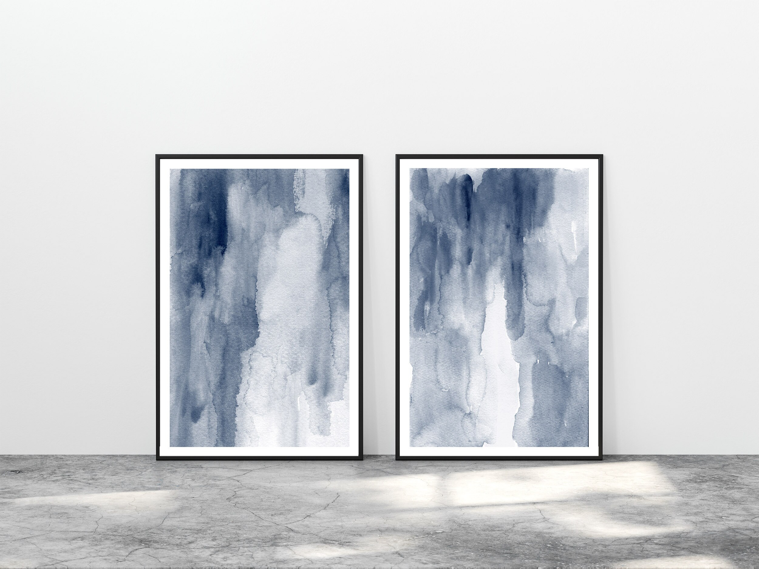Abstract Wall Art Blue Print Instant Download DIY Printable - Etsy
