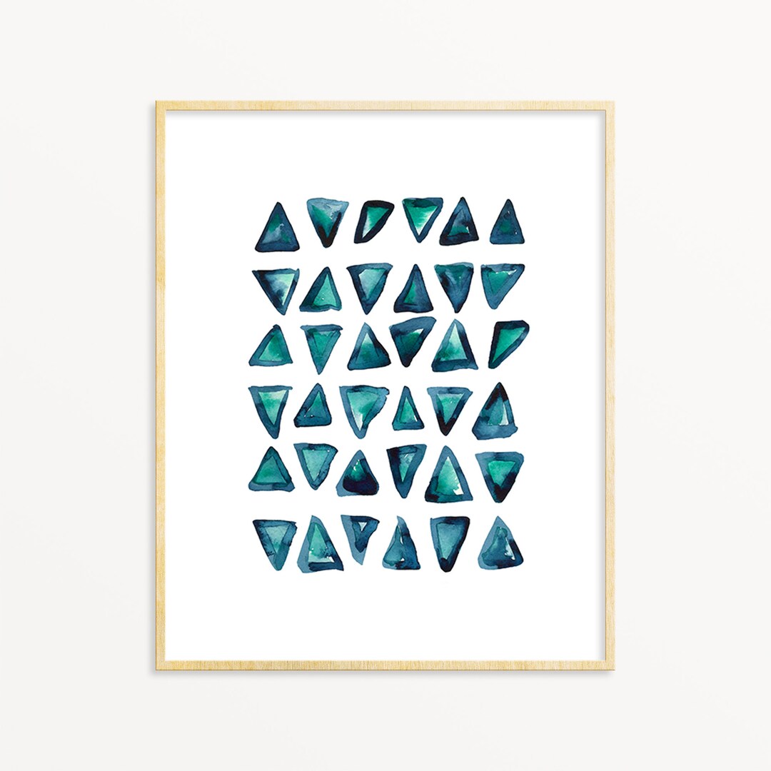 Aqua Green Abstract DIY Print Printable Wall Art Instant Digital ...