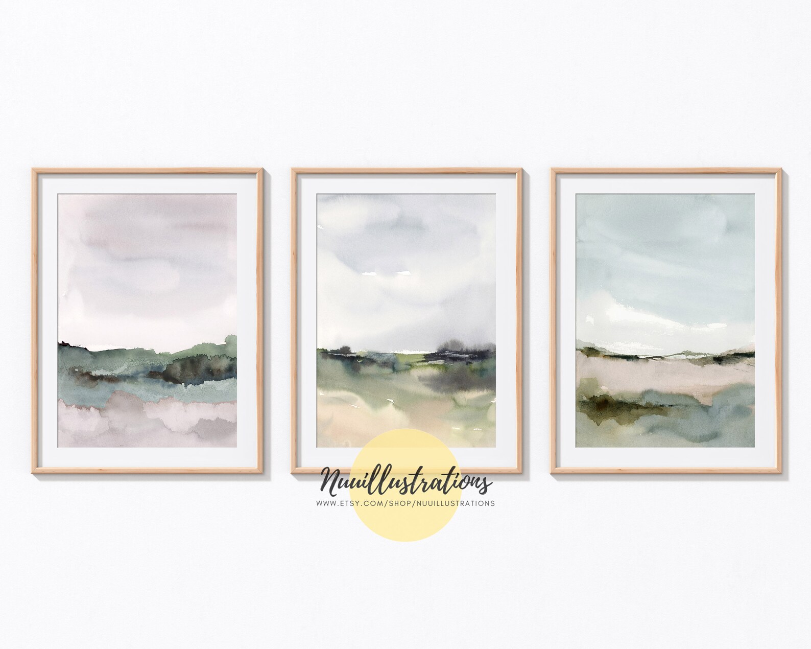 Neutral Landscape Print Abstract Watercolor Landscape Wall Art - Etsy