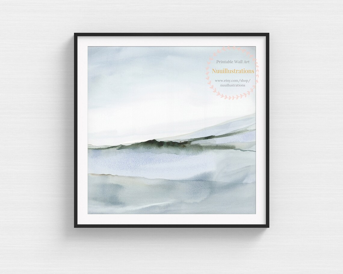 Abstract Landscape Print Set of 4 Printable Wall Art - Etsy