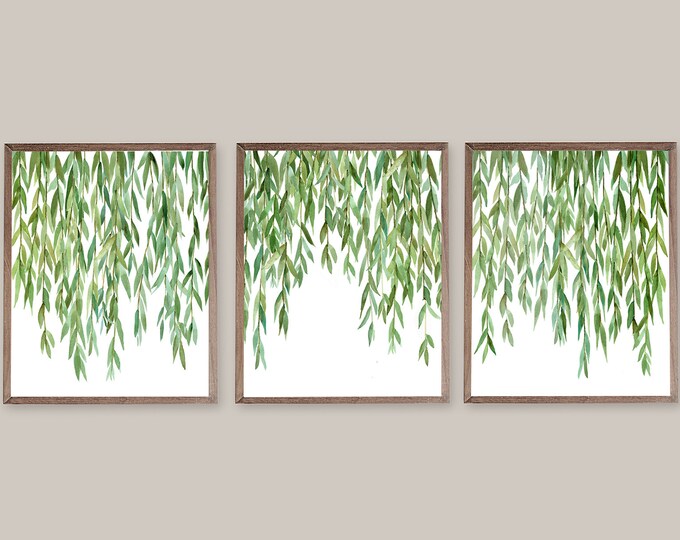Willow Leaves Willow Leaves Print Green Leaves Botanical Print ...