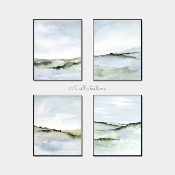 Light Blue Landscape - Etsy