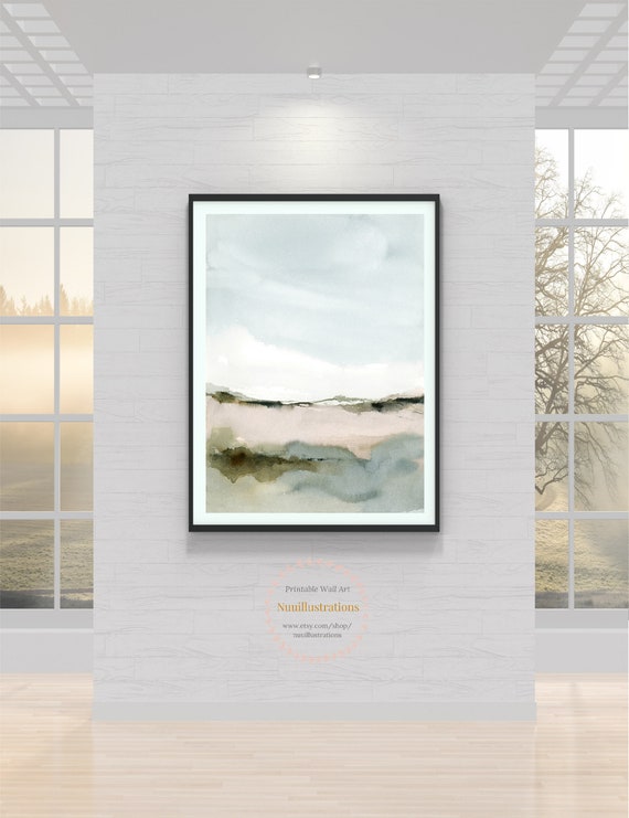 Large Printable Neutral Landscape Peaceful Serene Calm | Etsy