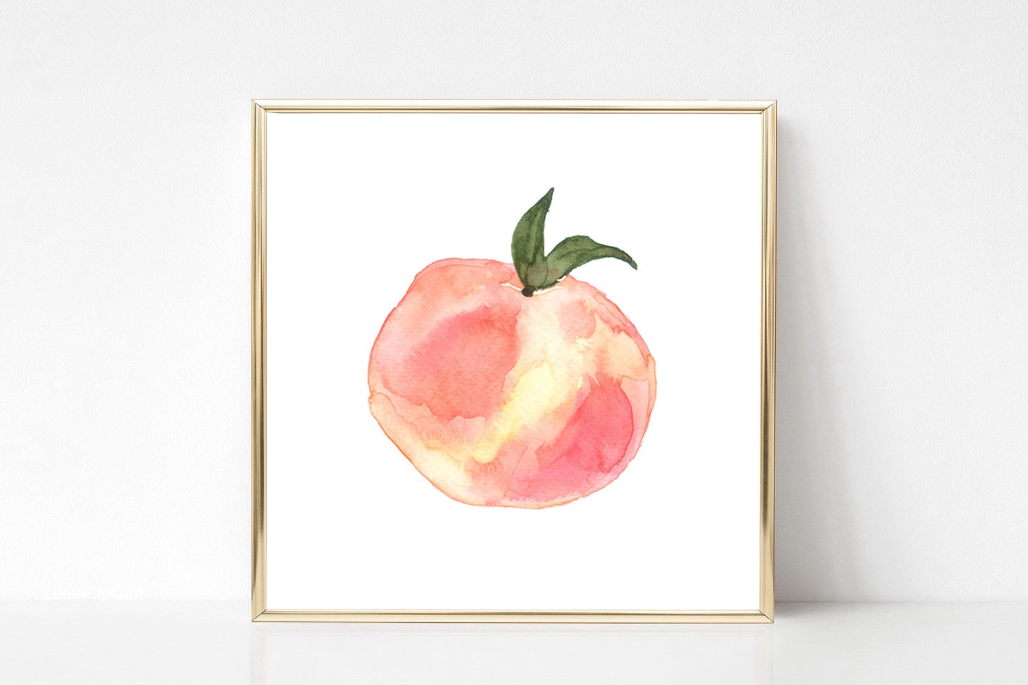 Watercolor Peach Printable Fruit Art Print Peach Wall Art - Etsy