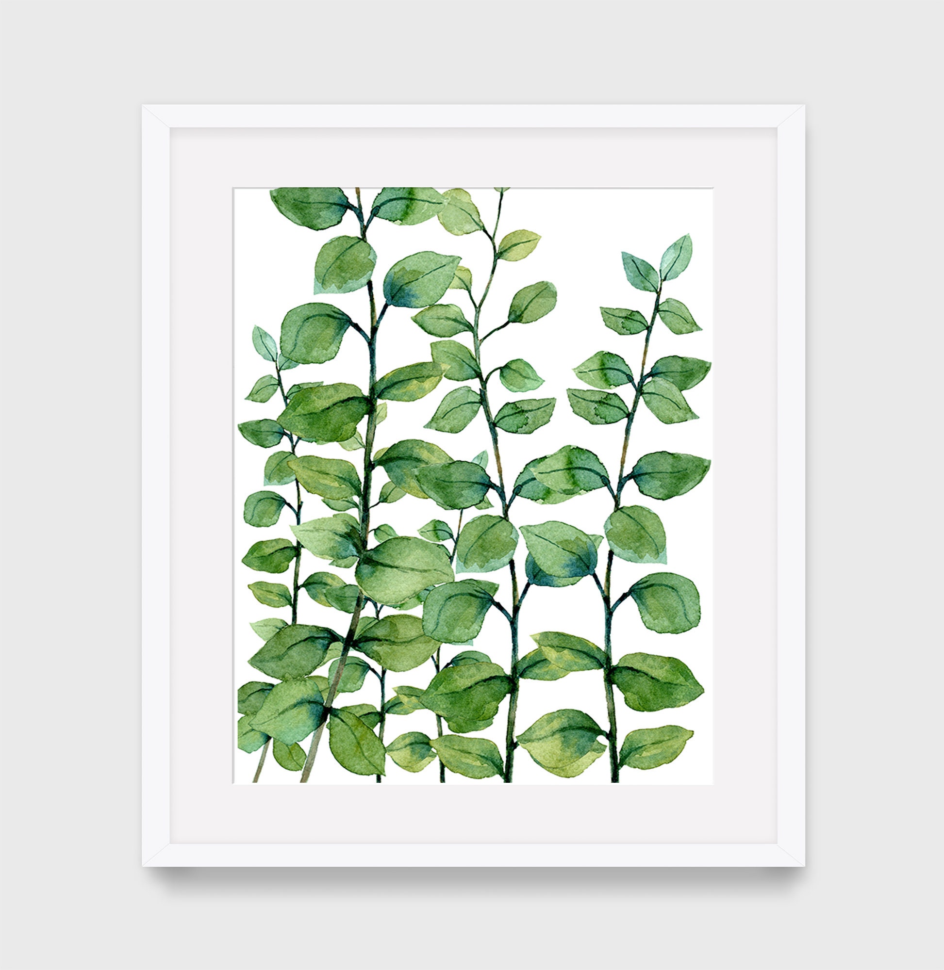 Green Leaves Printable Wall Art DIY Print Instant Download Botanical ...