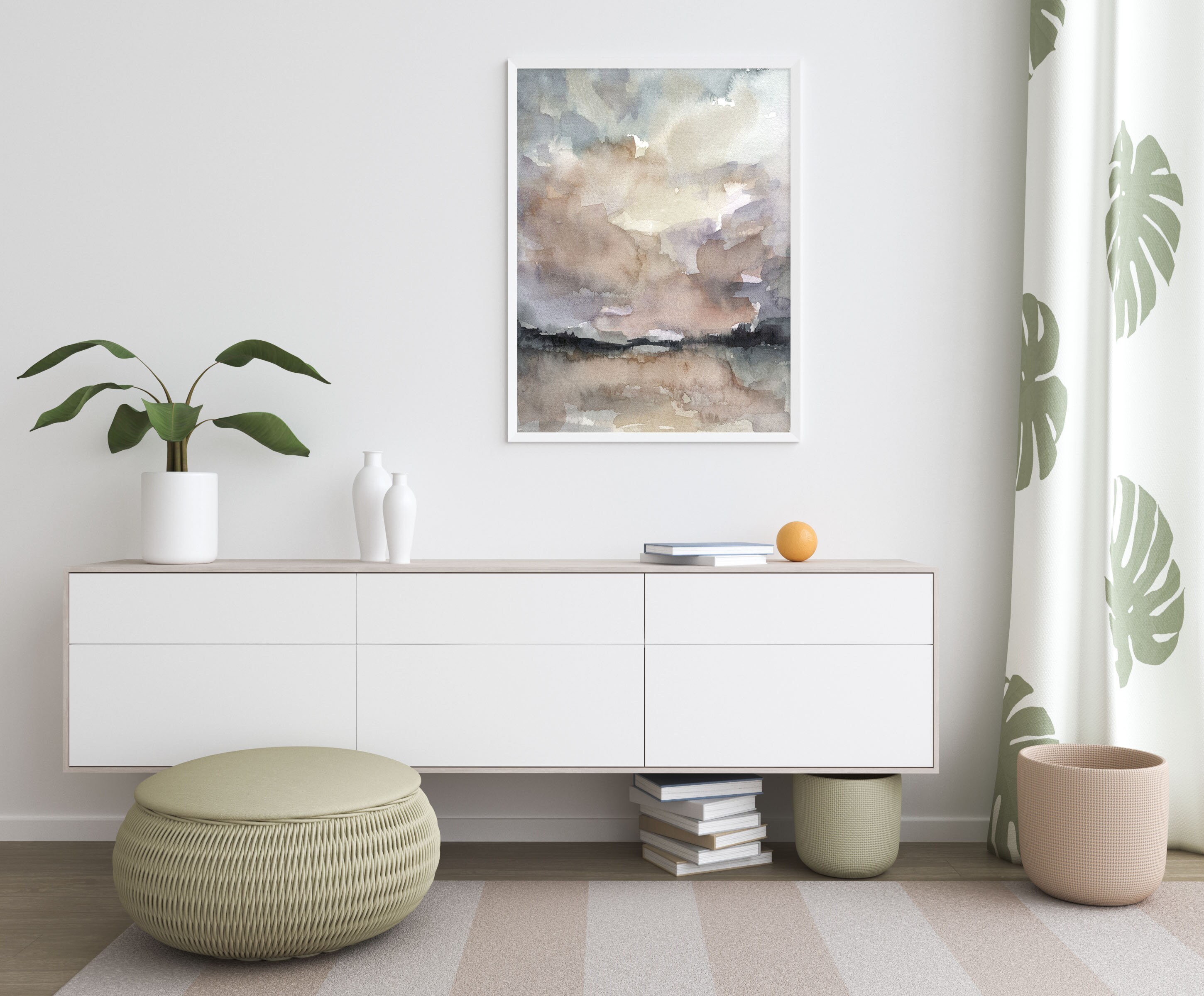 Neutral Landscape Printable Abstract Wall Art Digital Download | Etsy