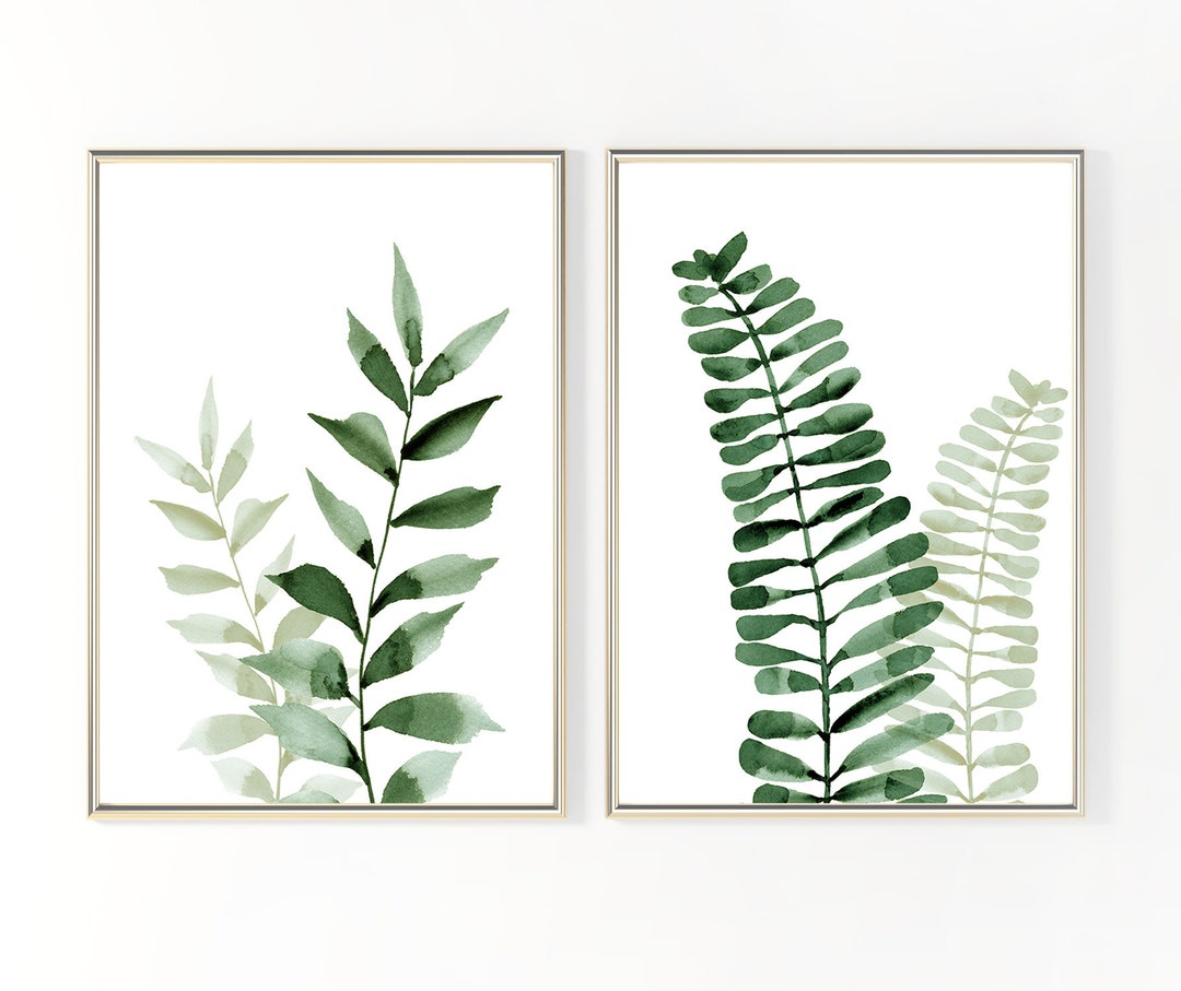 Plant Leaves Printable Botanical Wall Art Print Instant Download ...