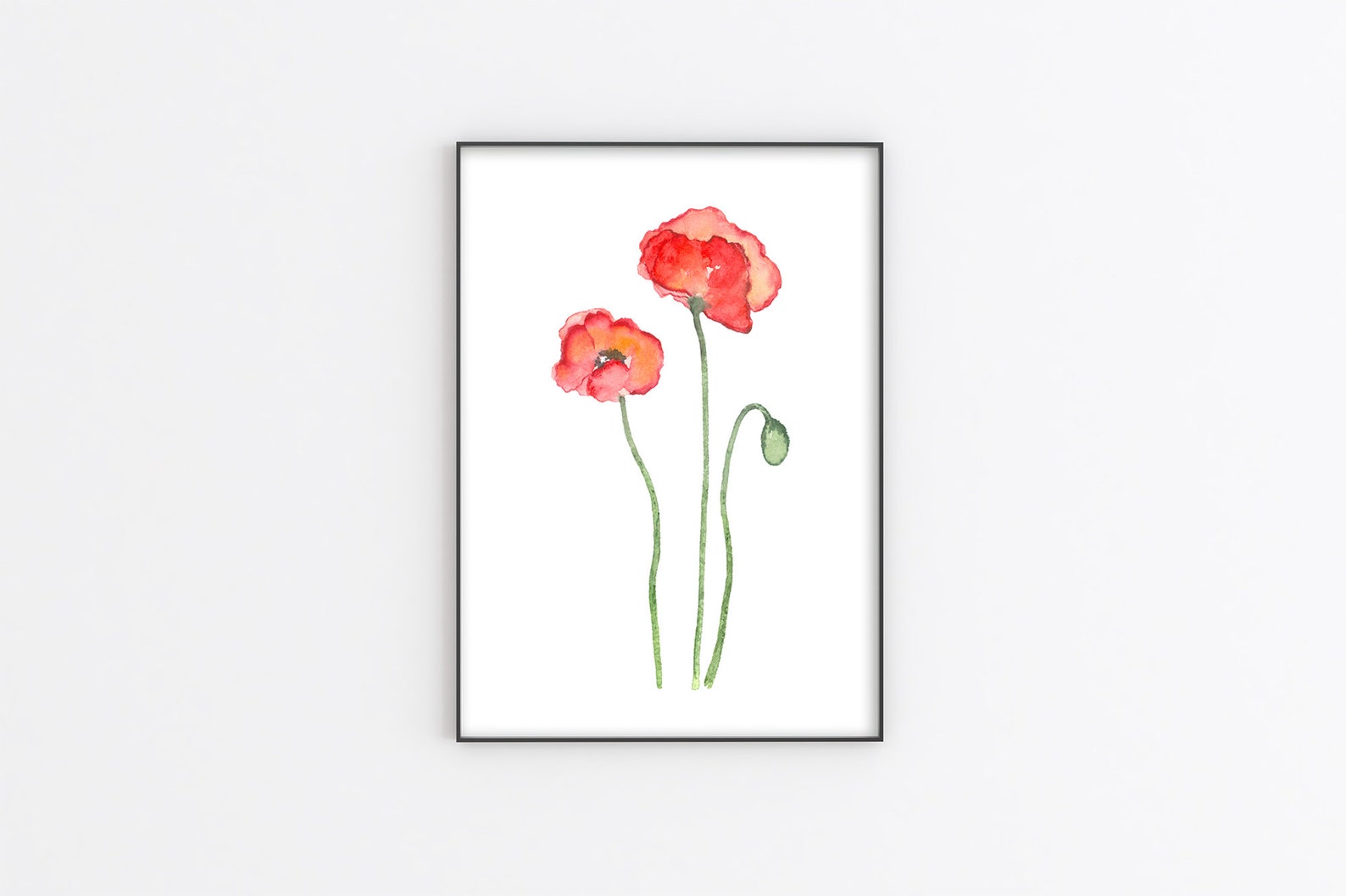Poppy Flower Art Print Instant Download DIY Printable Floral - Etsy