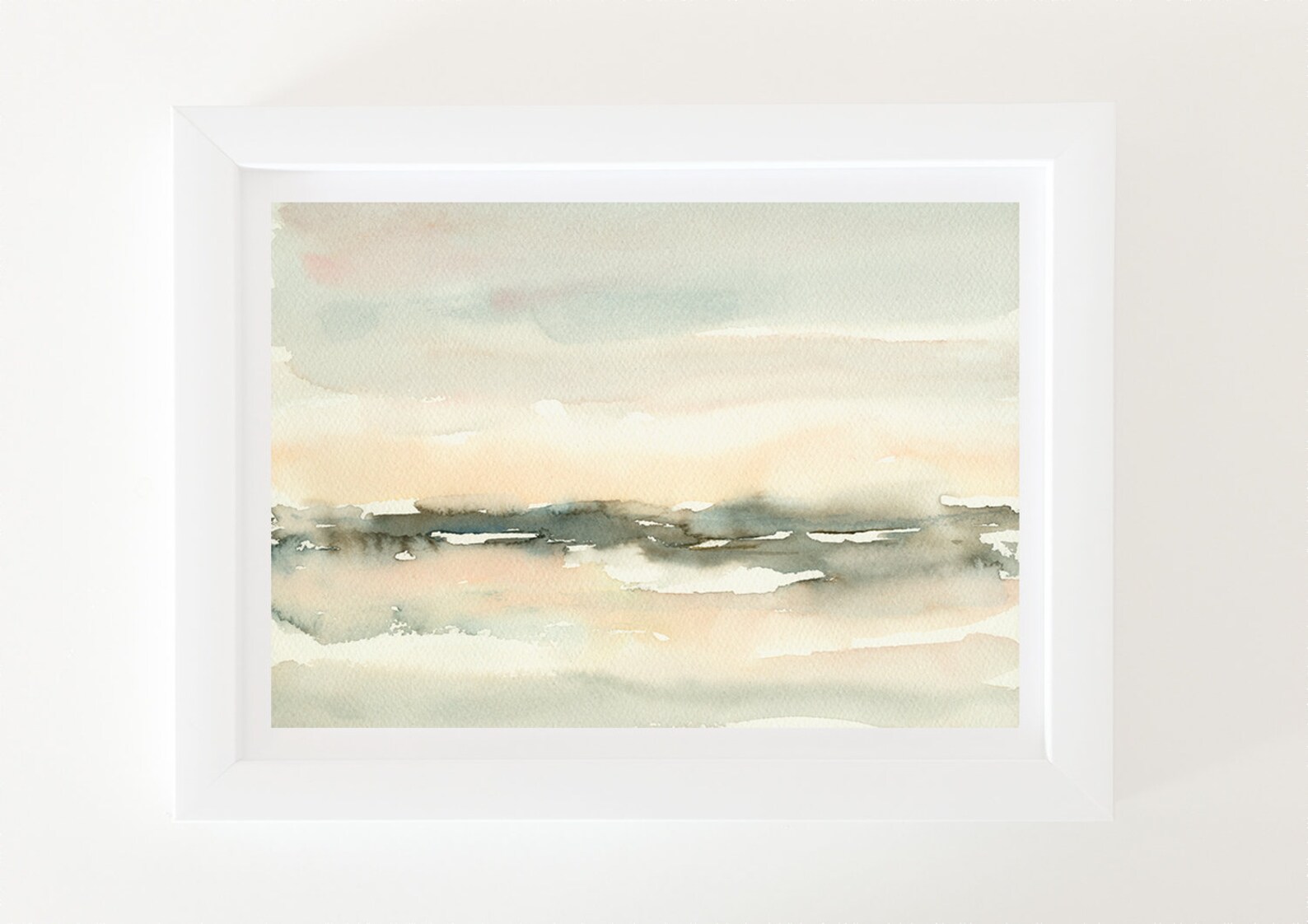 Watercolor Printable Abstract Neutral Pastel Print Minimal | Etsy