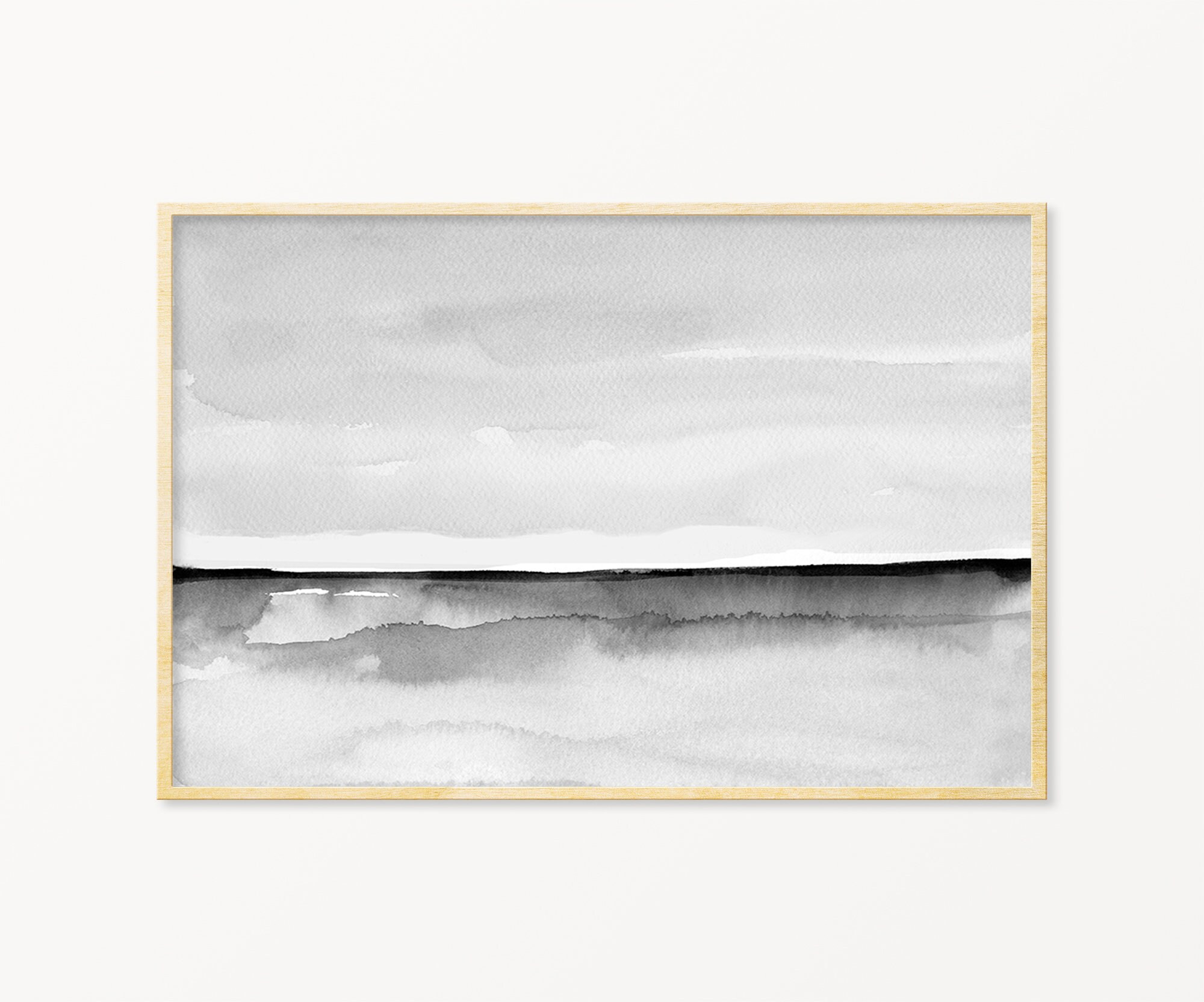 Black Gray Landscape Print Printable Wall Art Minimal Abstract - Etsy