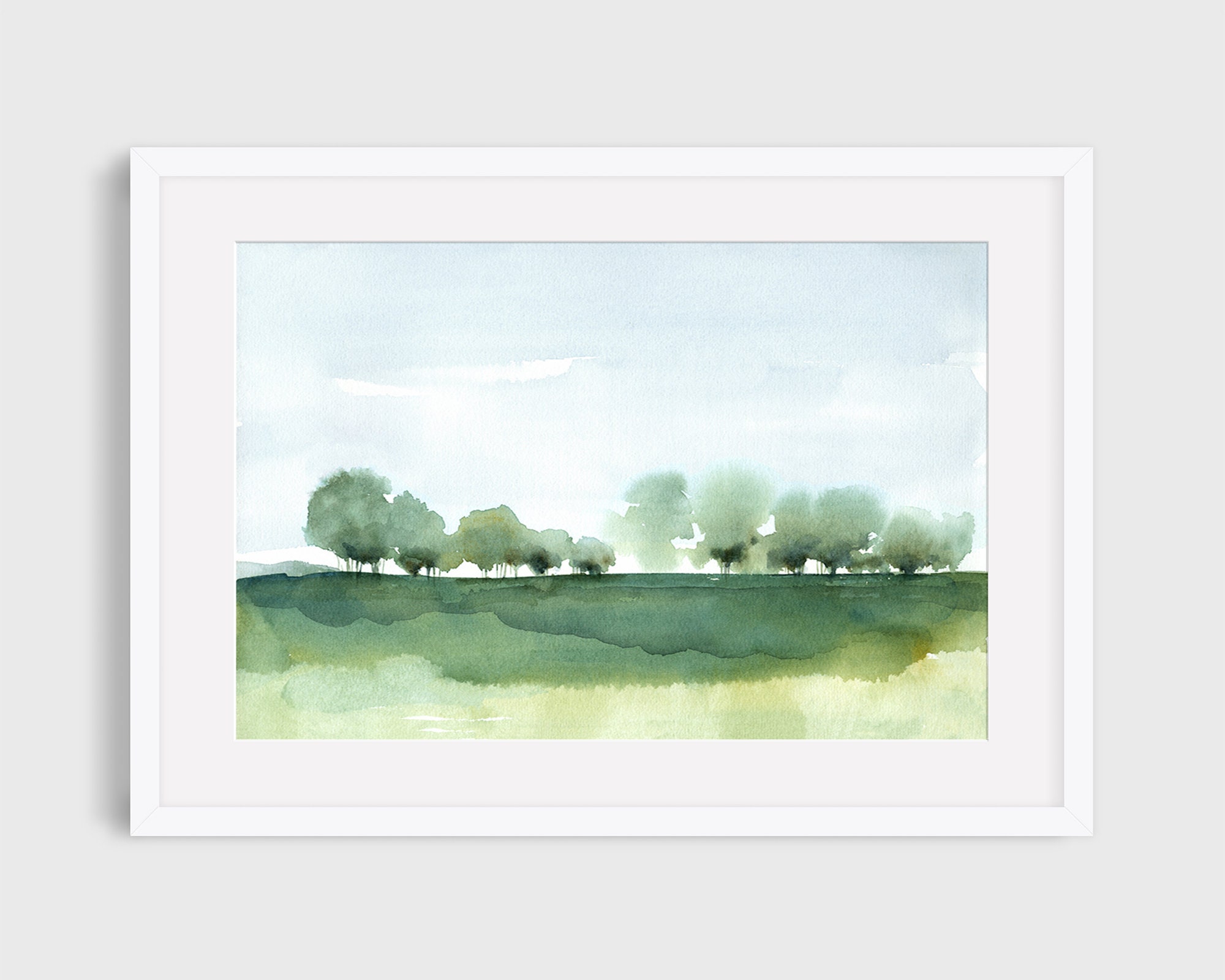 Tree Landscape Print Printable Wall Art Minimal Abstract - Etsy