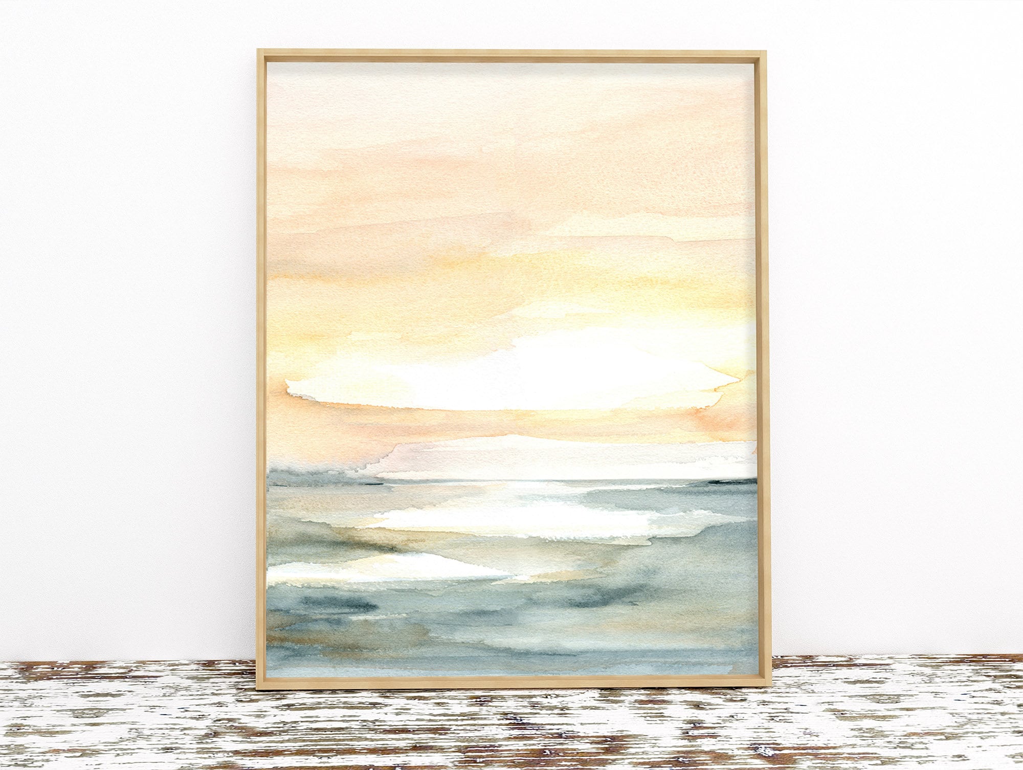 Sunrise Beach Landscape Print Sea Printable Wall Art Abstract | Etsy