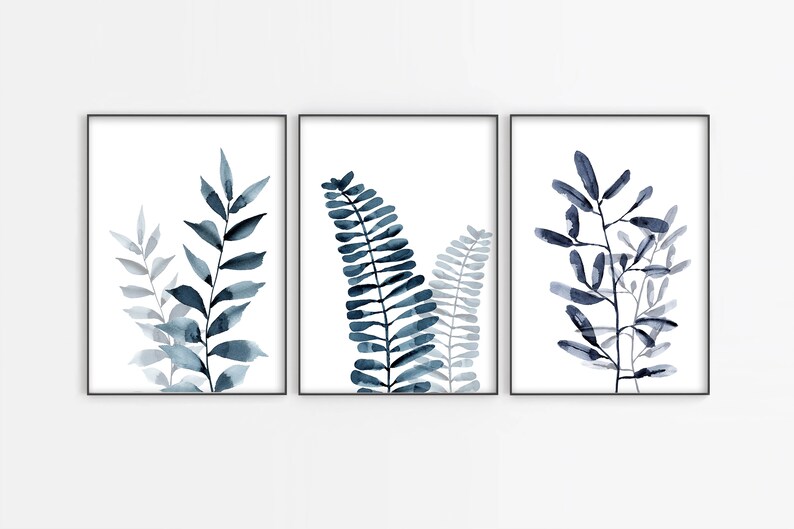 Plant Leaves Printable Botanical Wall Art Print Instant - Etsy