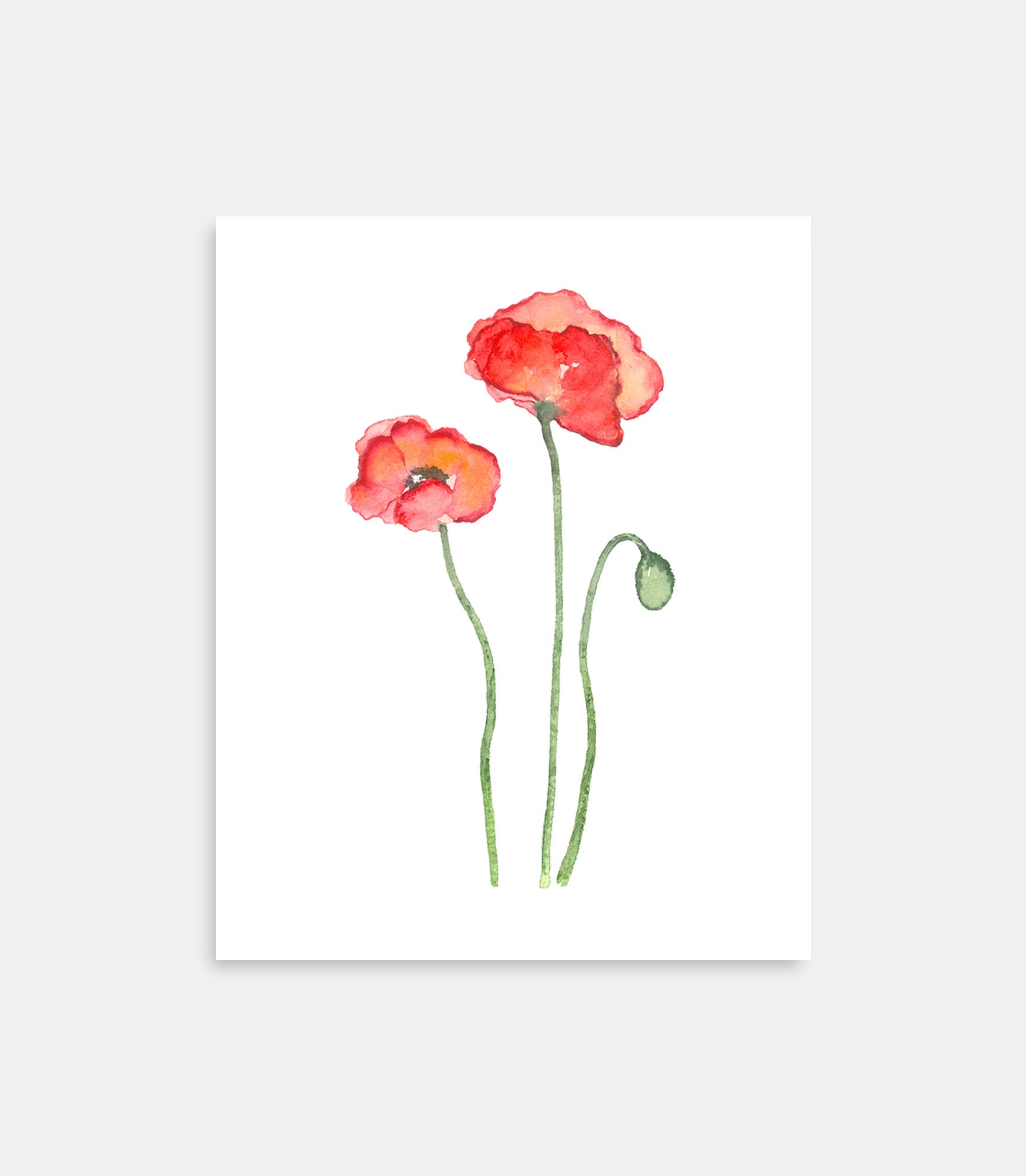 Poppy Flower Art Print Instant Download DIY Printable Floral - Etsy