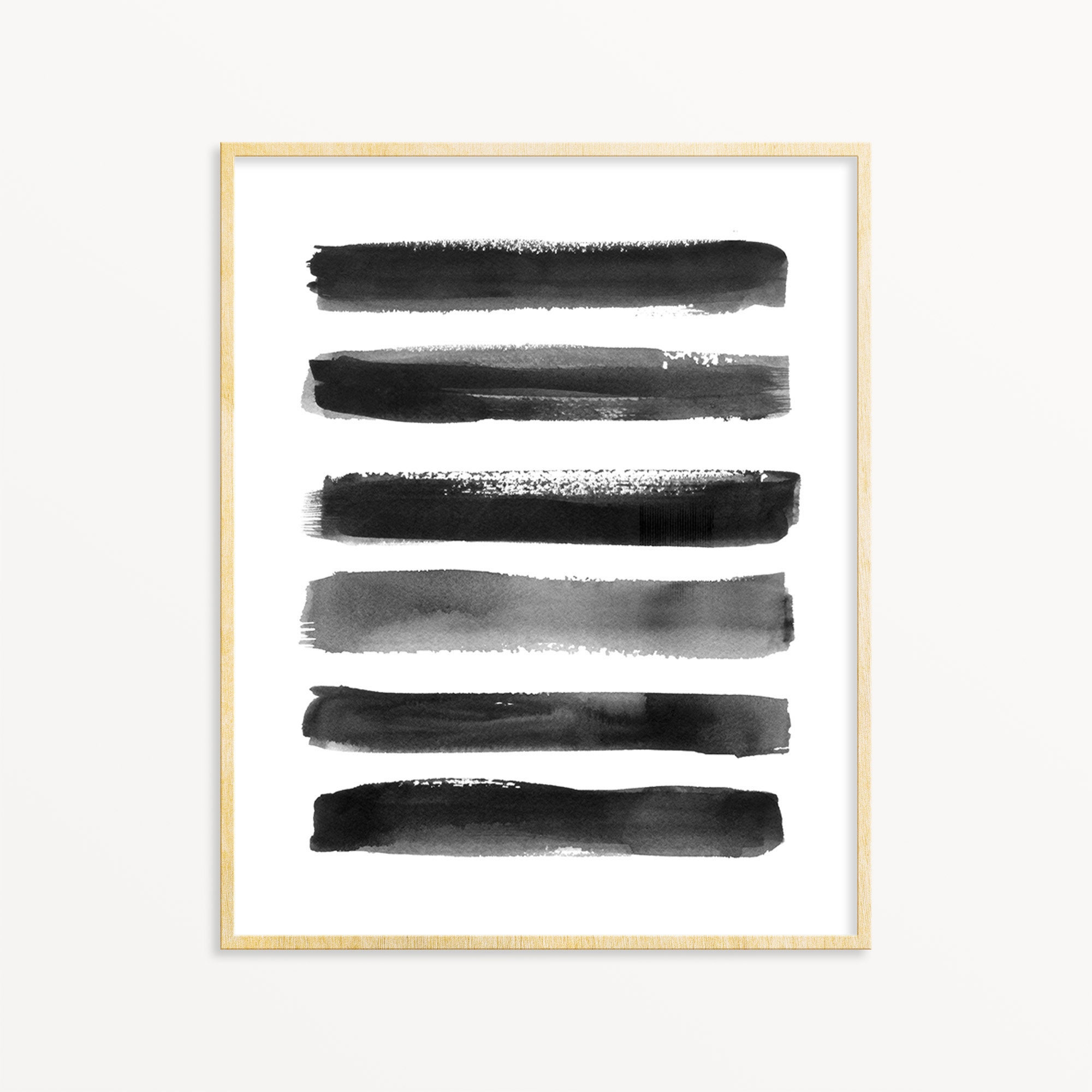 Abstract Black Ink Watercolor Print Line Printable Wall Art - Etsy
