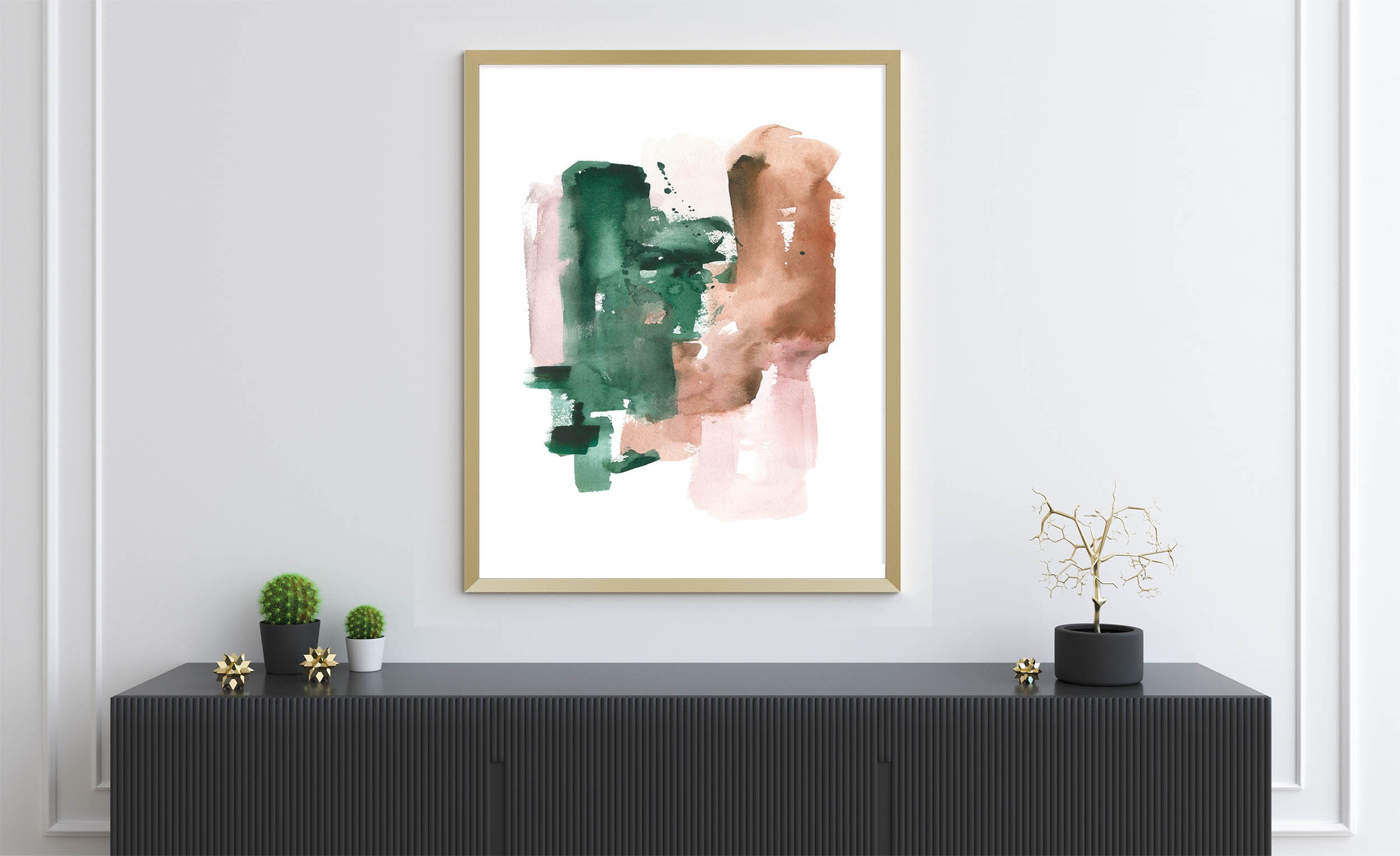 Green Abstract Print Printable Wall Art Abstract Watercolor Green Terra ...
