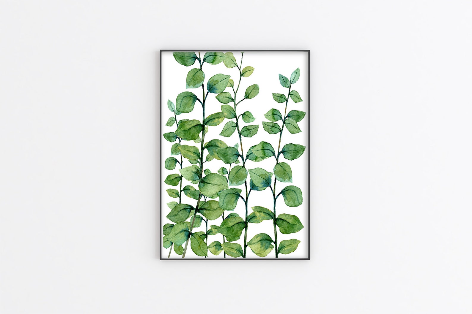 Green Leaves Printable Wall Art DIY Print Instant Download Botanical ...