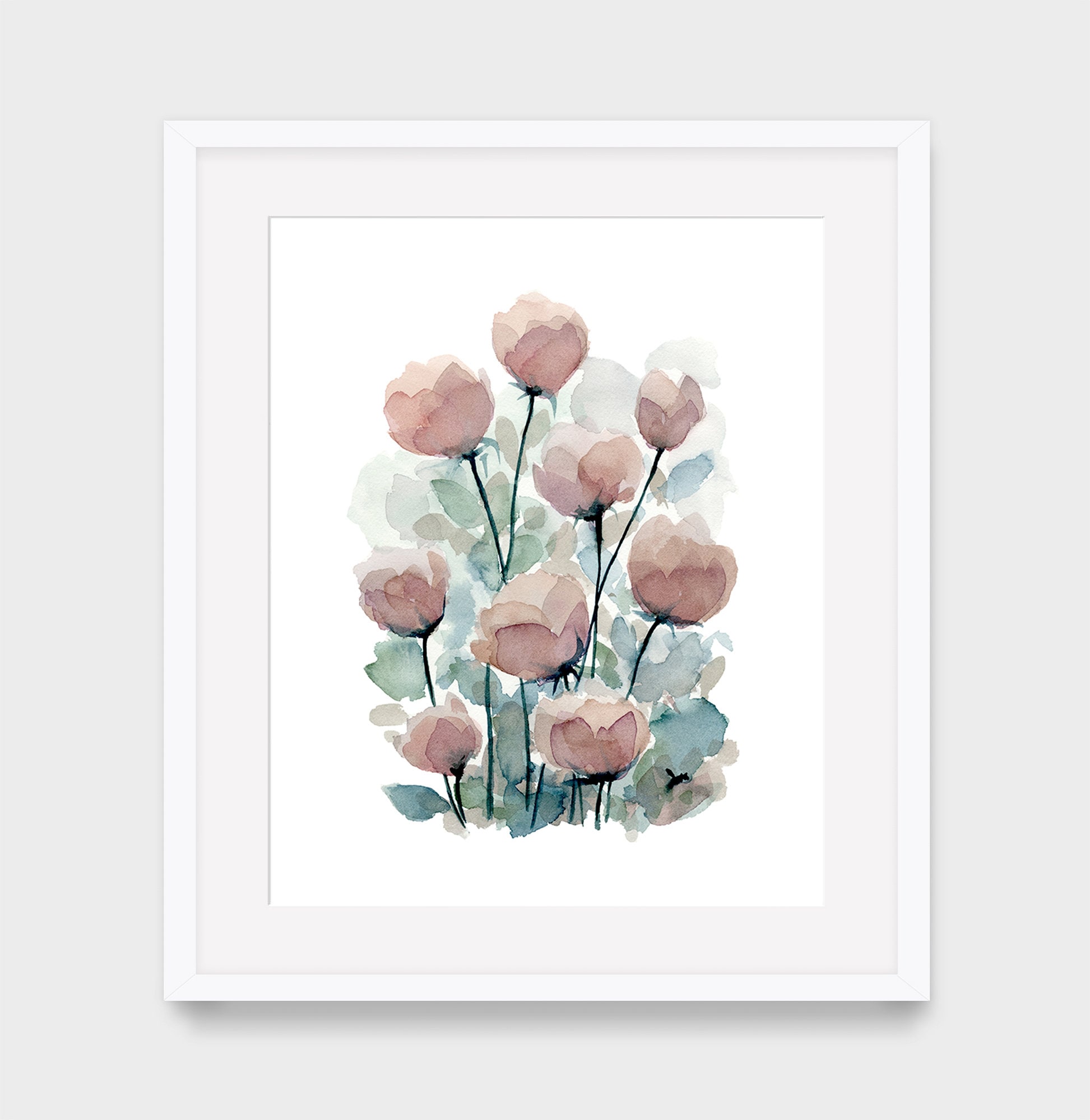 Pink Flower Printable Abstract Floral Print Instant Download - Etsy