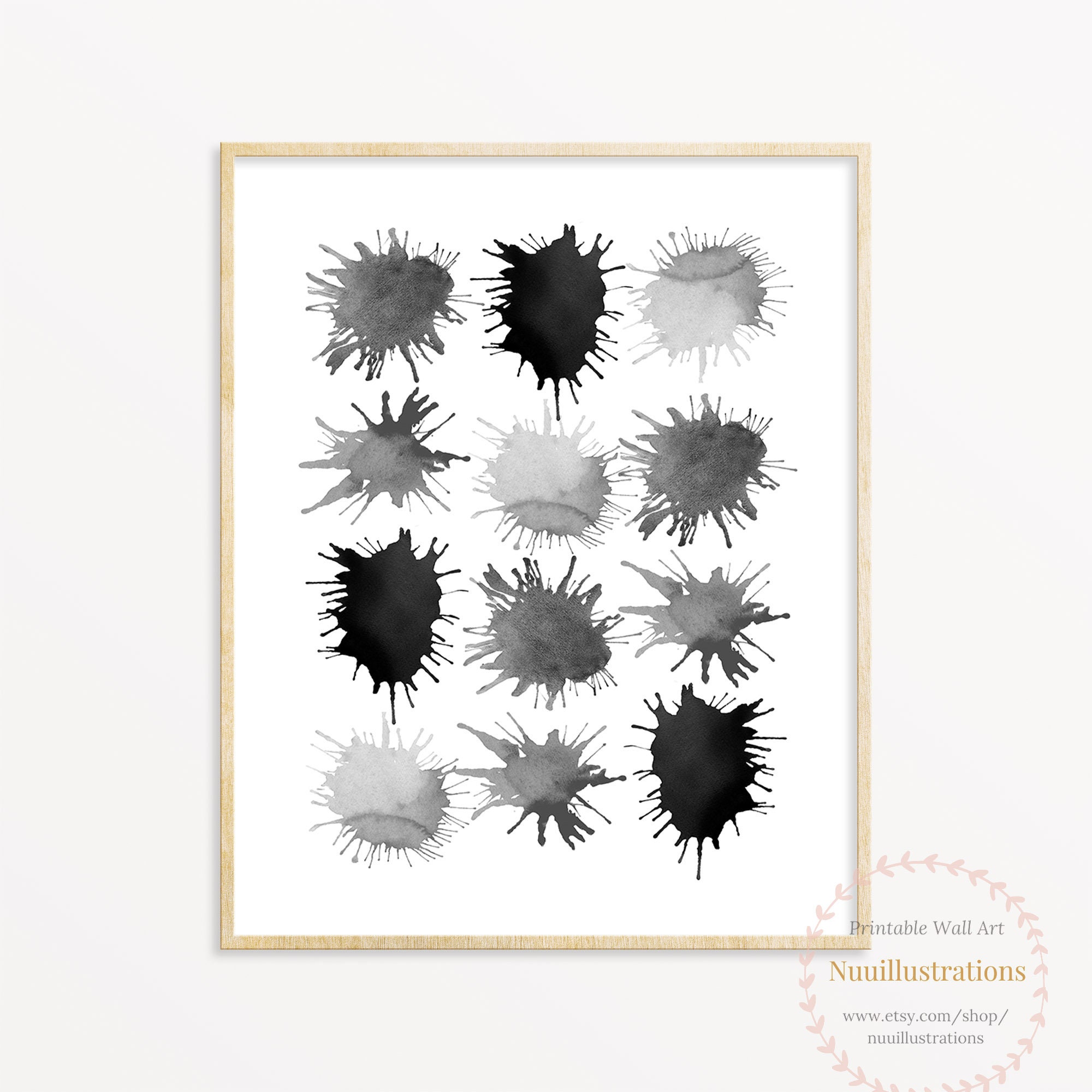 Abstract Black and White Printable Downloadable Wall Art - Etsy