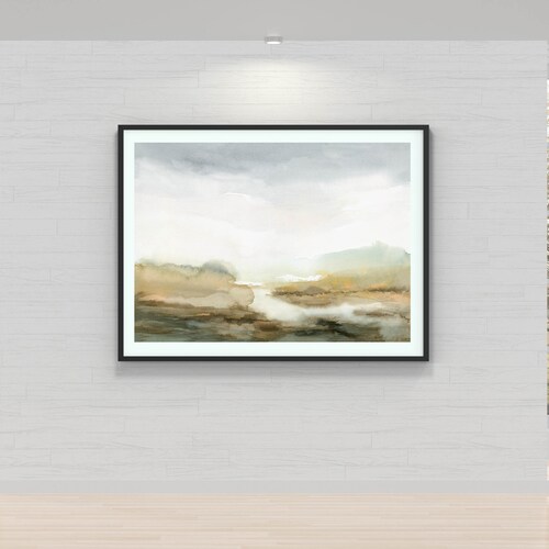 Large Abstract Neutral Landscape Printable Wall Art - Etsy