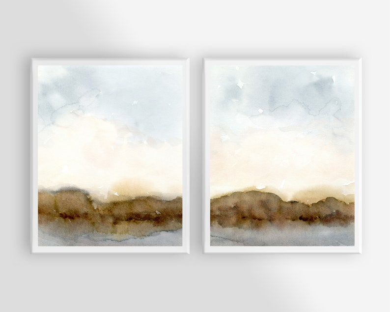 Abstract Landscape Wall Art Print Set Printable Digital - Etsy