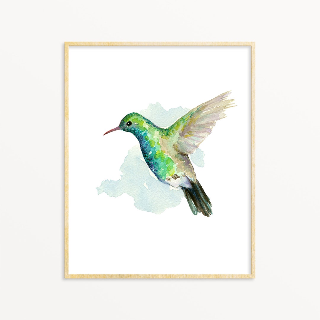 Hummingbird Bird Art Print Instant Download Small Bird DIY Printable ...