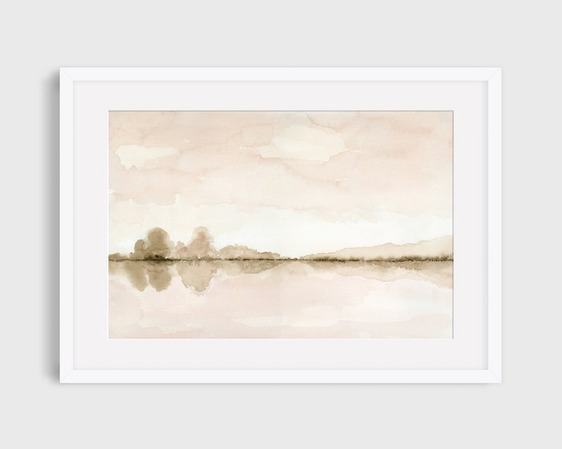 Neutral Landscape Print Minimal Abstract Instant Download DIY - Etsy