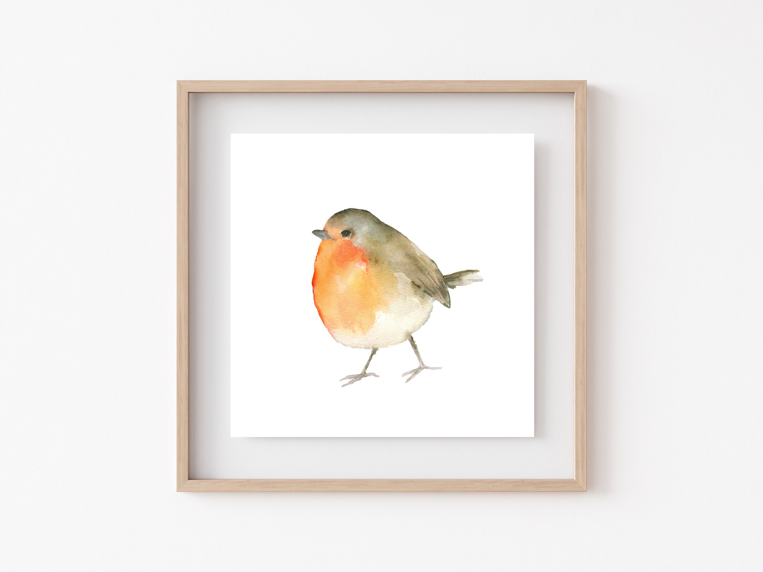 Robin Bird Print Bird Printable Art instant Download Winter | Etsy